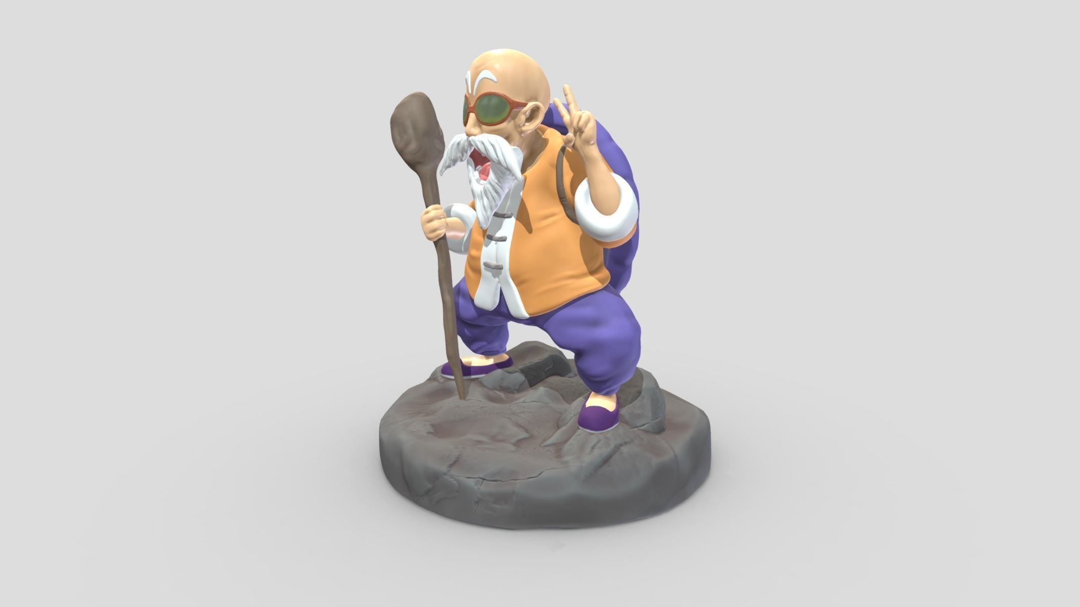 Master Roshi 3D model 3D printable | CGTrader