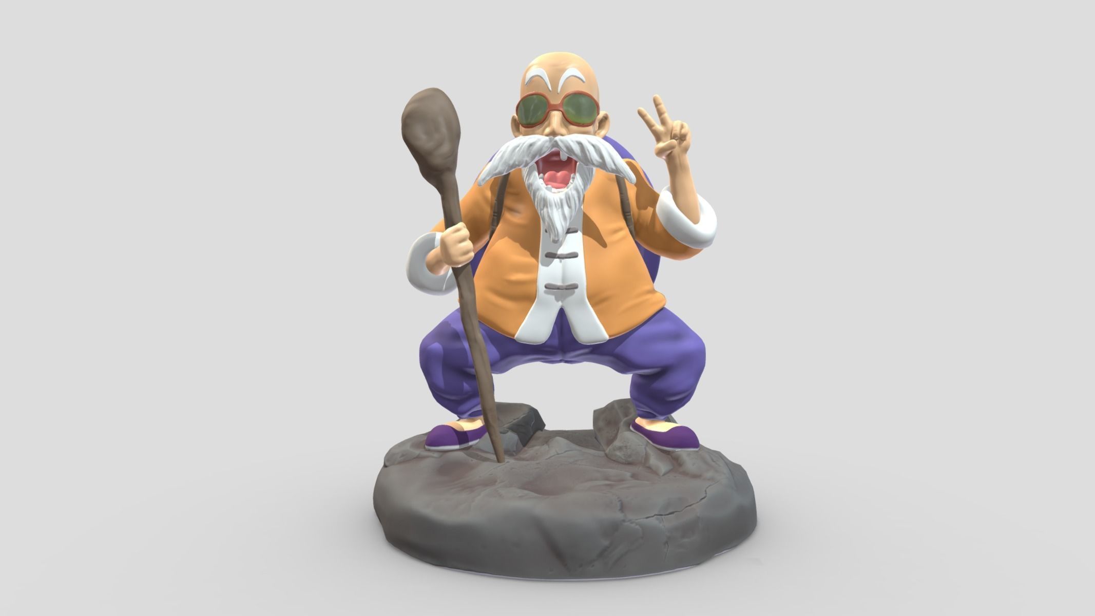 Master Roshi 3D model 3D printable | CGTrader
