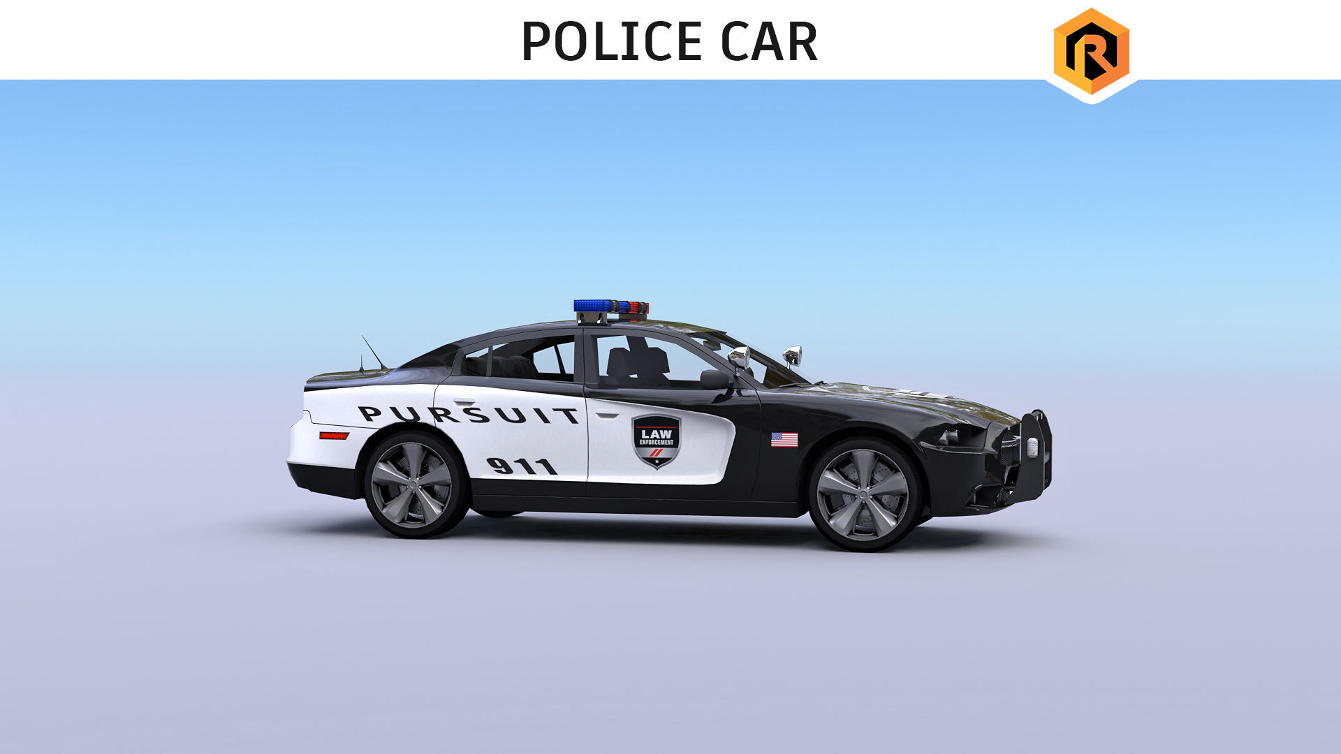 3D model Police Car VR / AR / low-poly | CGTrader