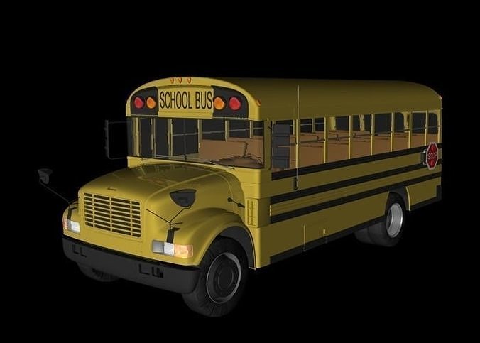 3D model School Bus VR / AR / low-poly | CGTrader
