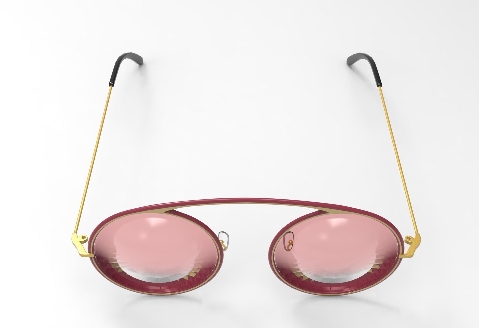 3D model Acetate Round Framed Glasses VR / AR / low-poly | CGTrader