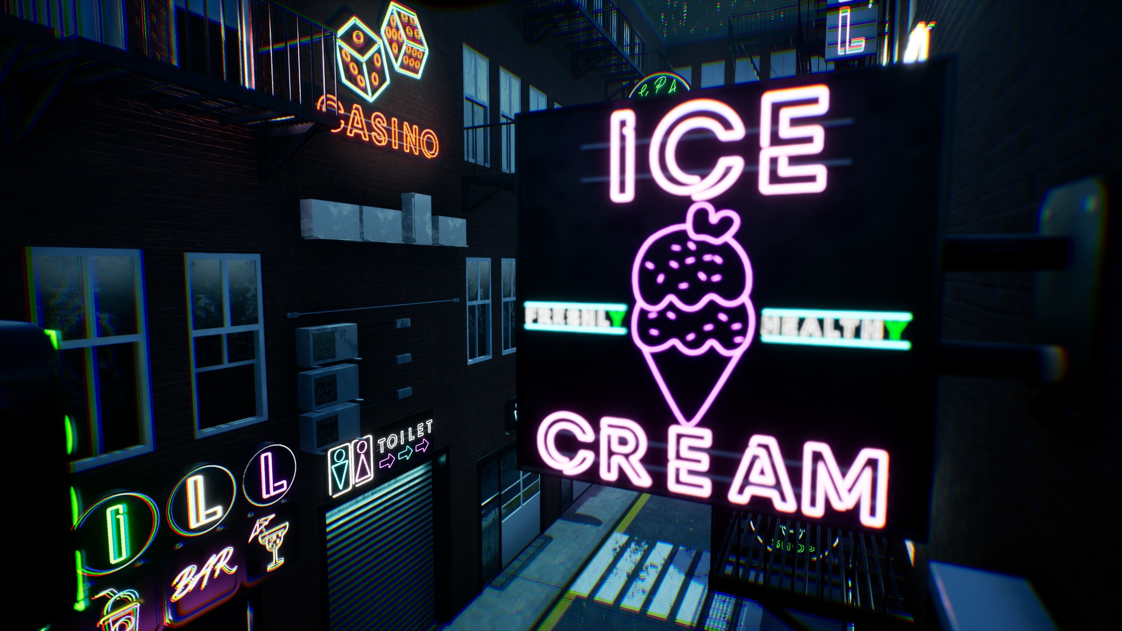 Neon billboards - city props 3D model | CGTrader