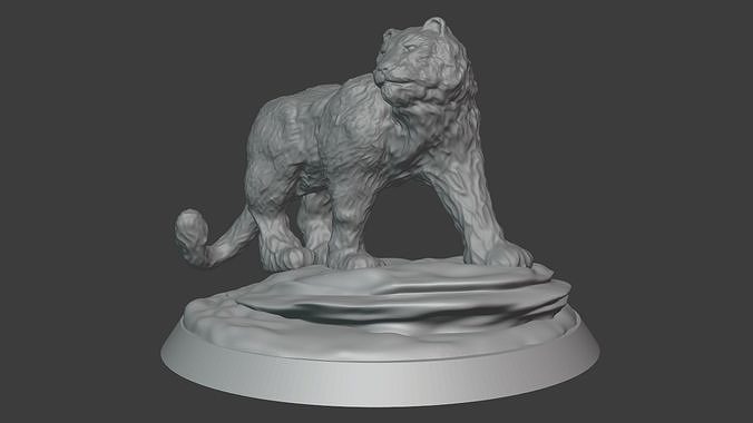 Snow Leopard miniature free 3D model 3D printable | CGTrader