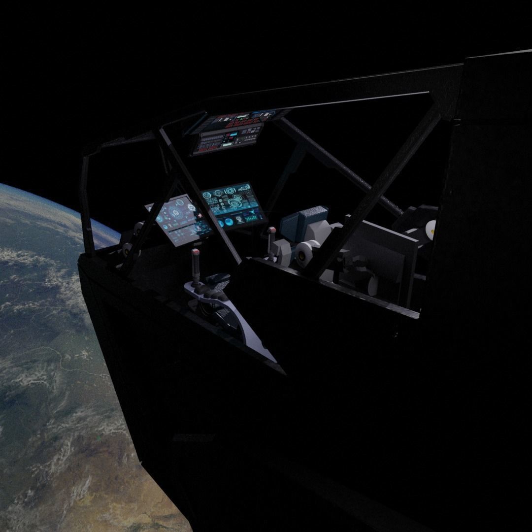 3D model Sci - Fi Cockpit VR / AR / low-poly | CGTrader
