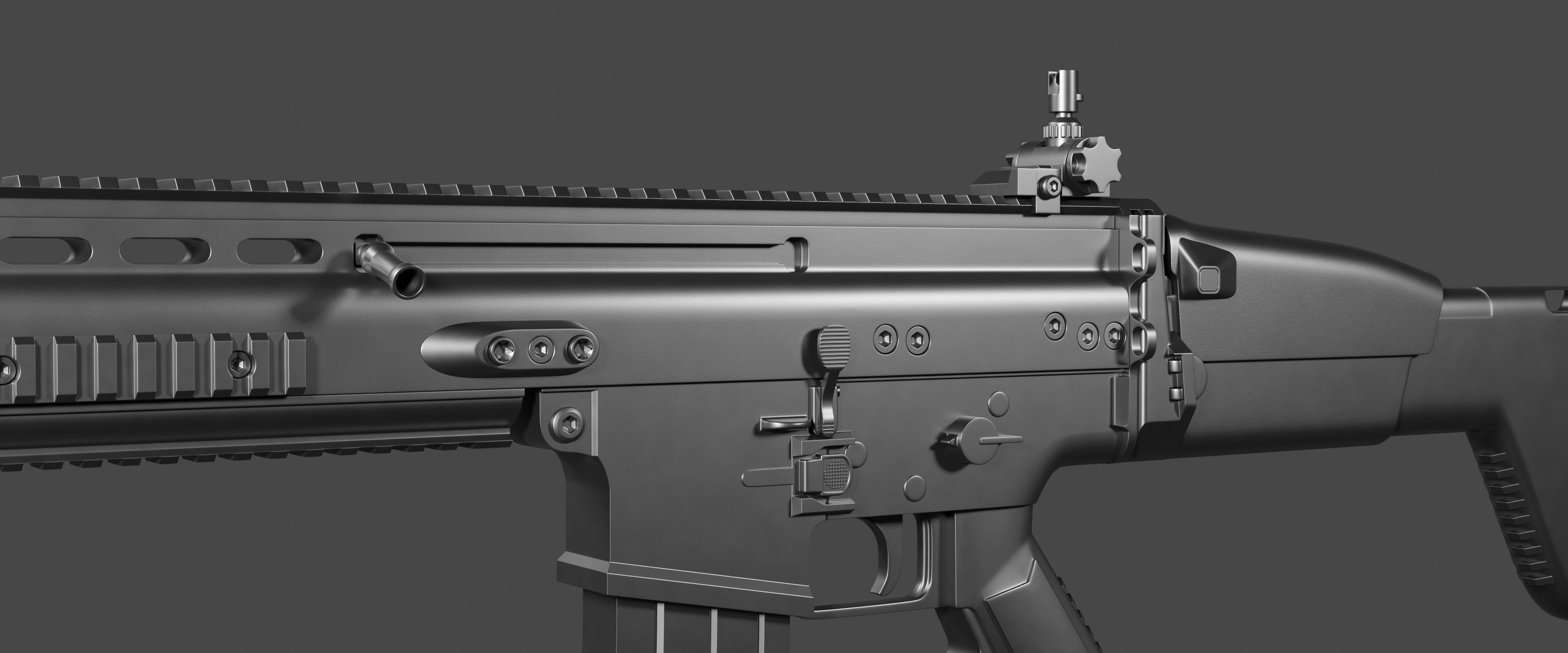 FN SCAR-H High Poly free 3D model | CGTrader