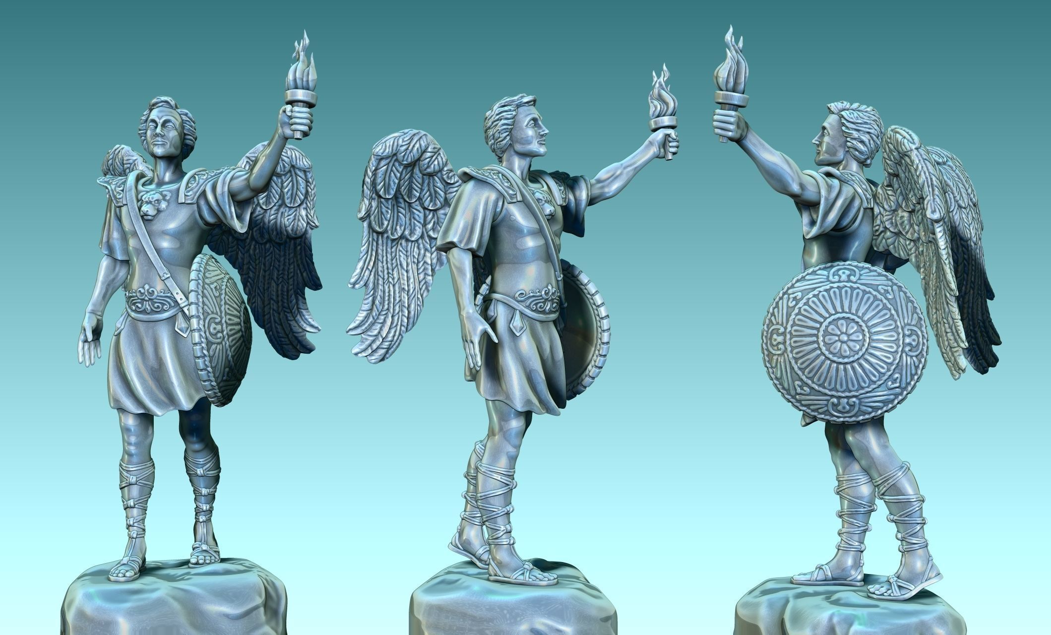 Gabriel Archangel - Metal - Wood - CNC Rounting and 3D model 3D ...