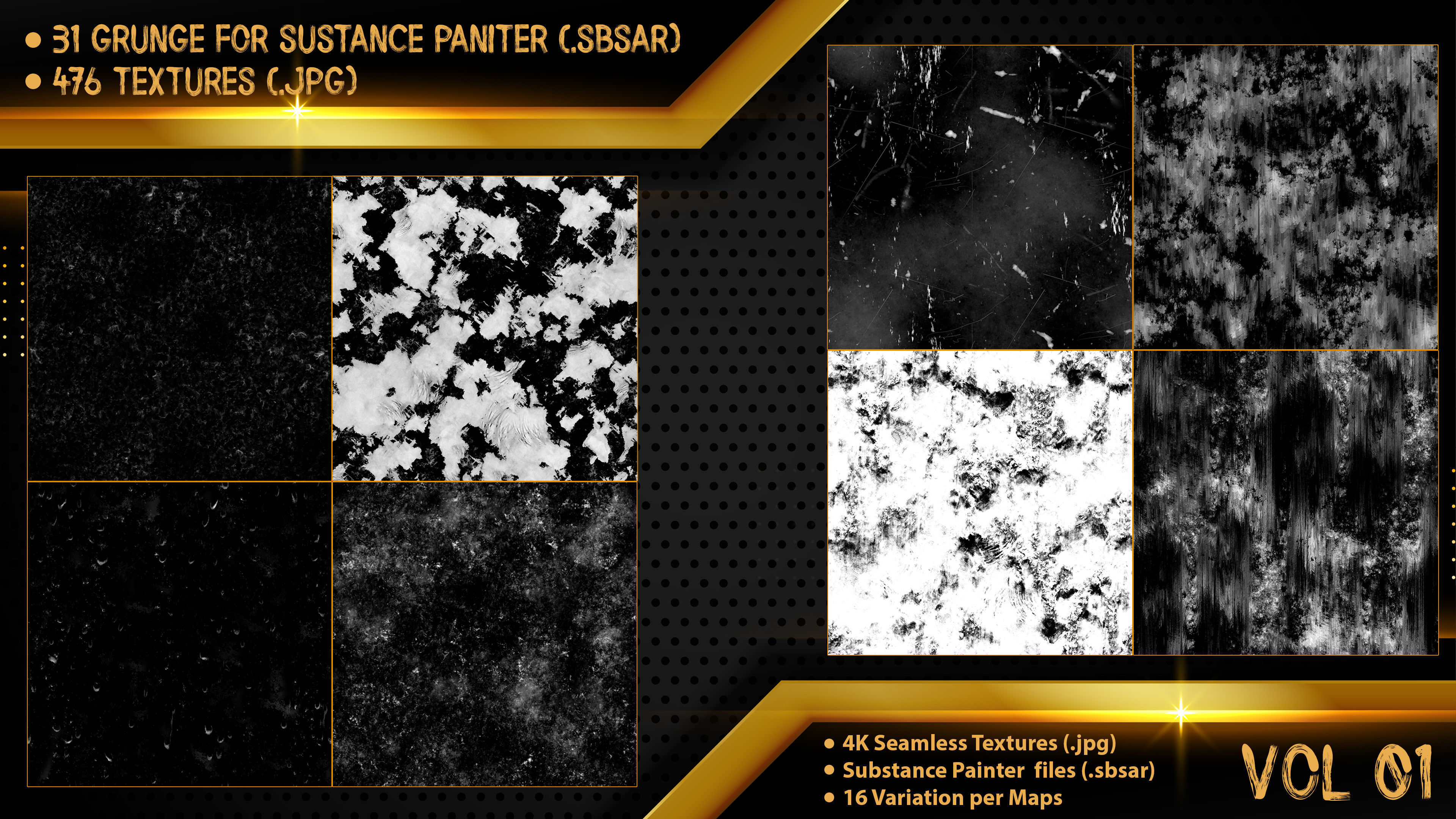 31 Grunge For Substance Painter and 476 Textures Texture | CGTrader