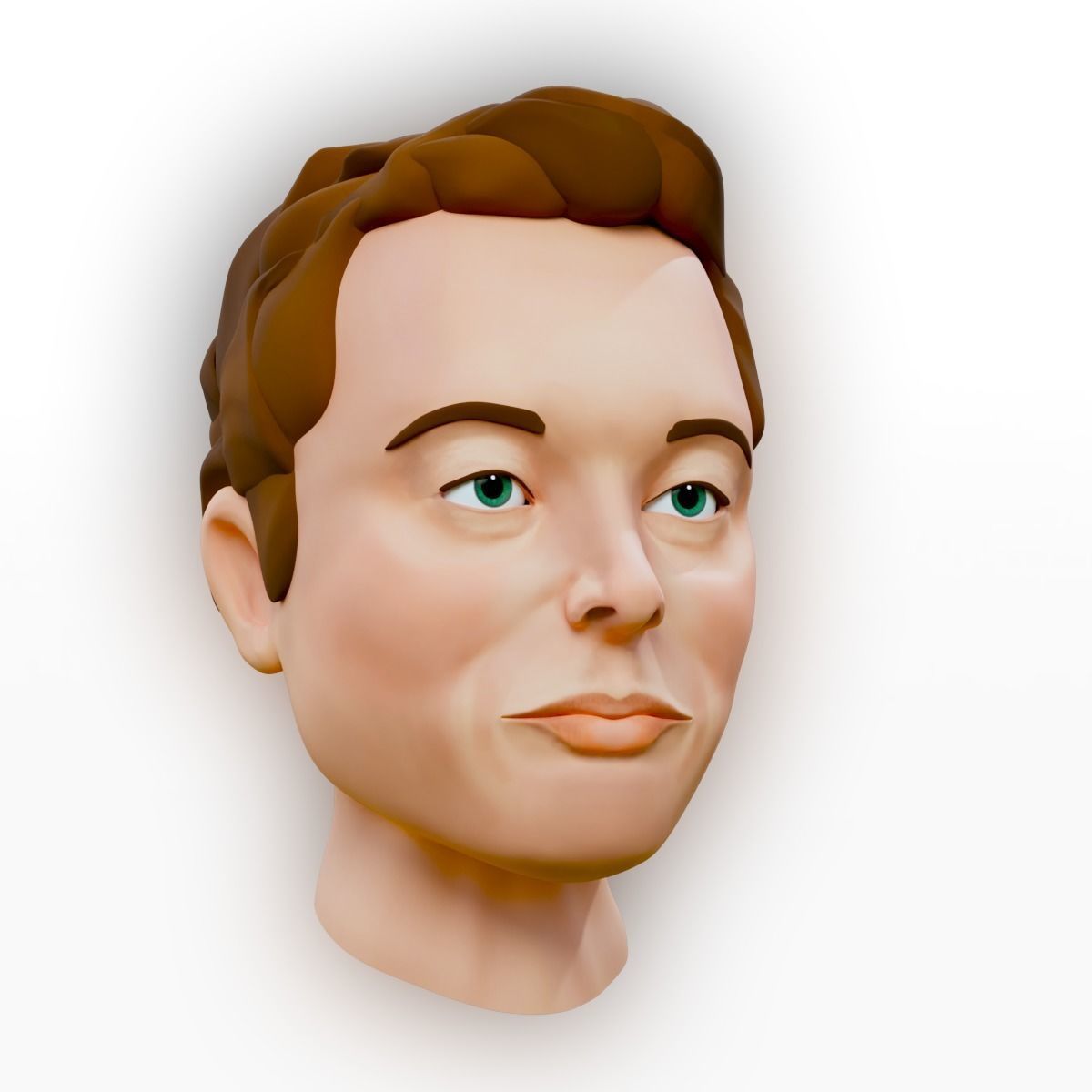 Elon Musk - Cartoon Character Head 3D model | CGTrader