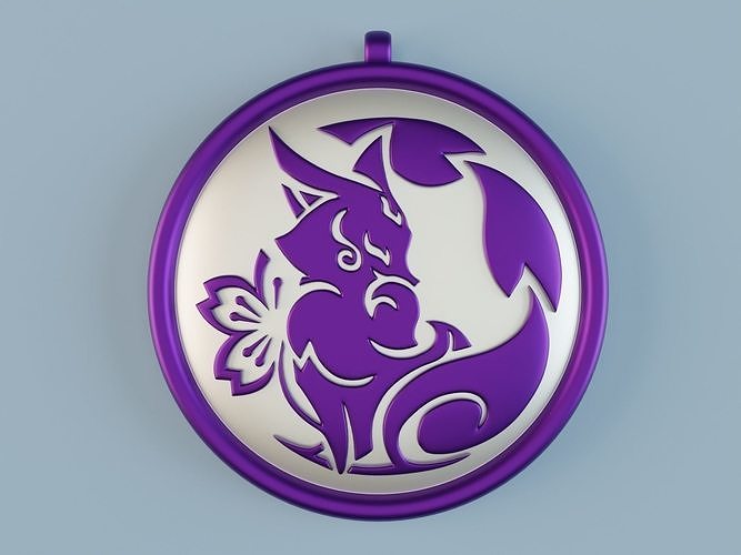 Genshin Impact Yae Miko Emblem pendant 3D model 3D printable | CGTrader