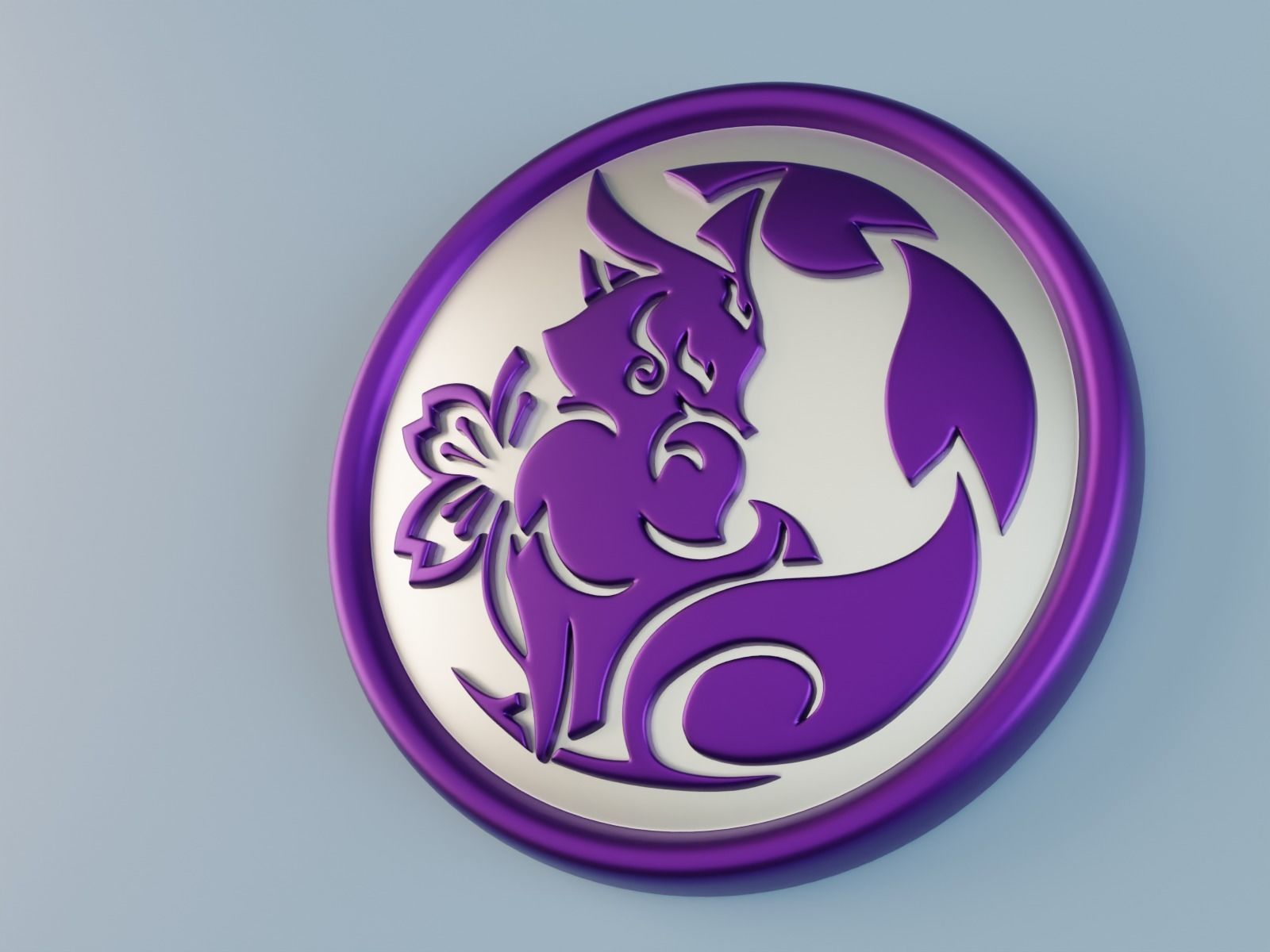 Genshin Impact Yae Miko Emblem pendant 3D model 3D printable | CGTrader