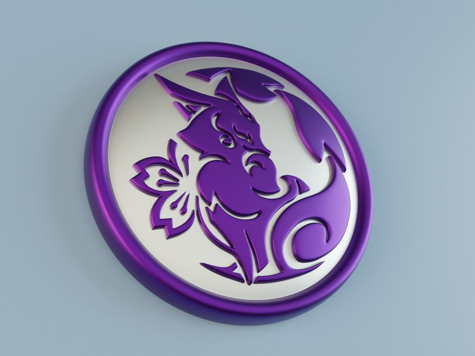 Genshin Impact Yae Miko Emblem pendant 3D model 3D printable | CGTrader