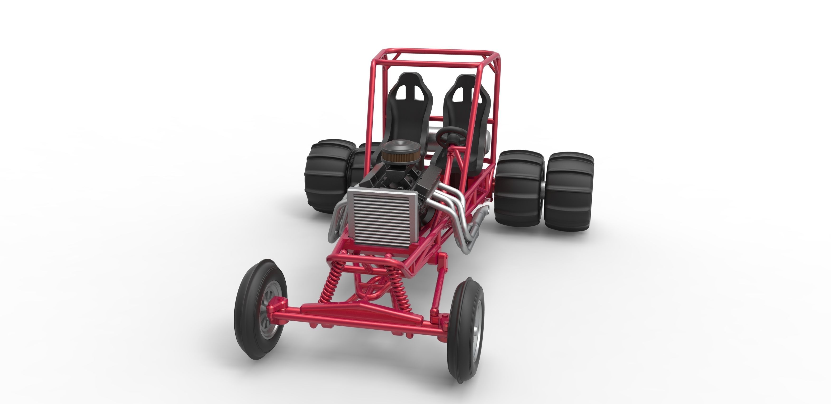 Diecast old school water pumper Sand buggy Scale 1 to 25 3D model 3D ...