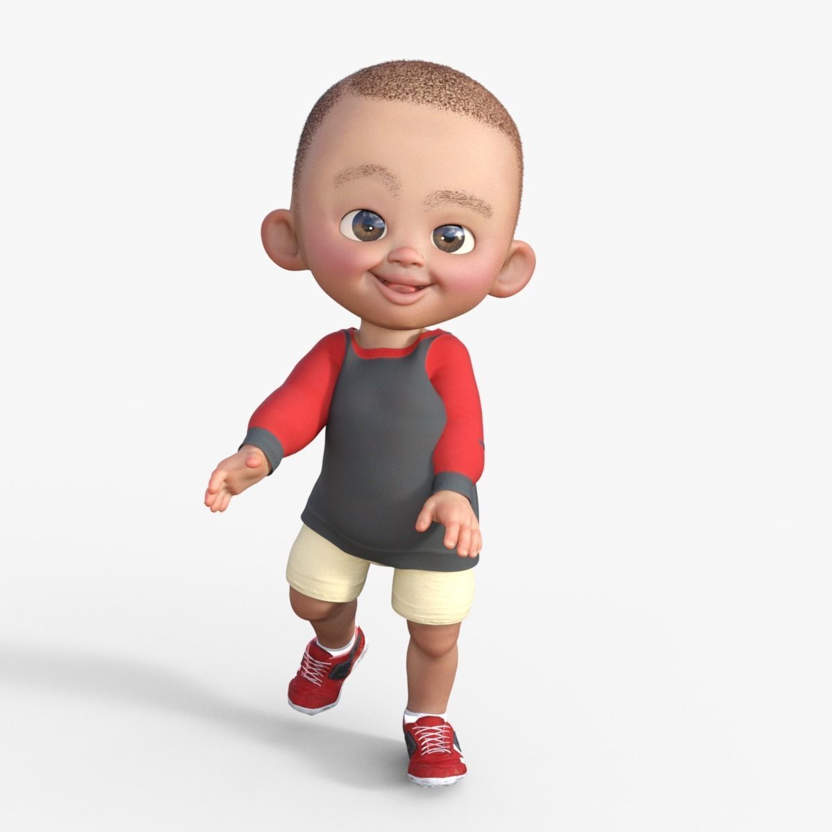 Cartoon Baby Rigged 3D model rigged | CGTrader