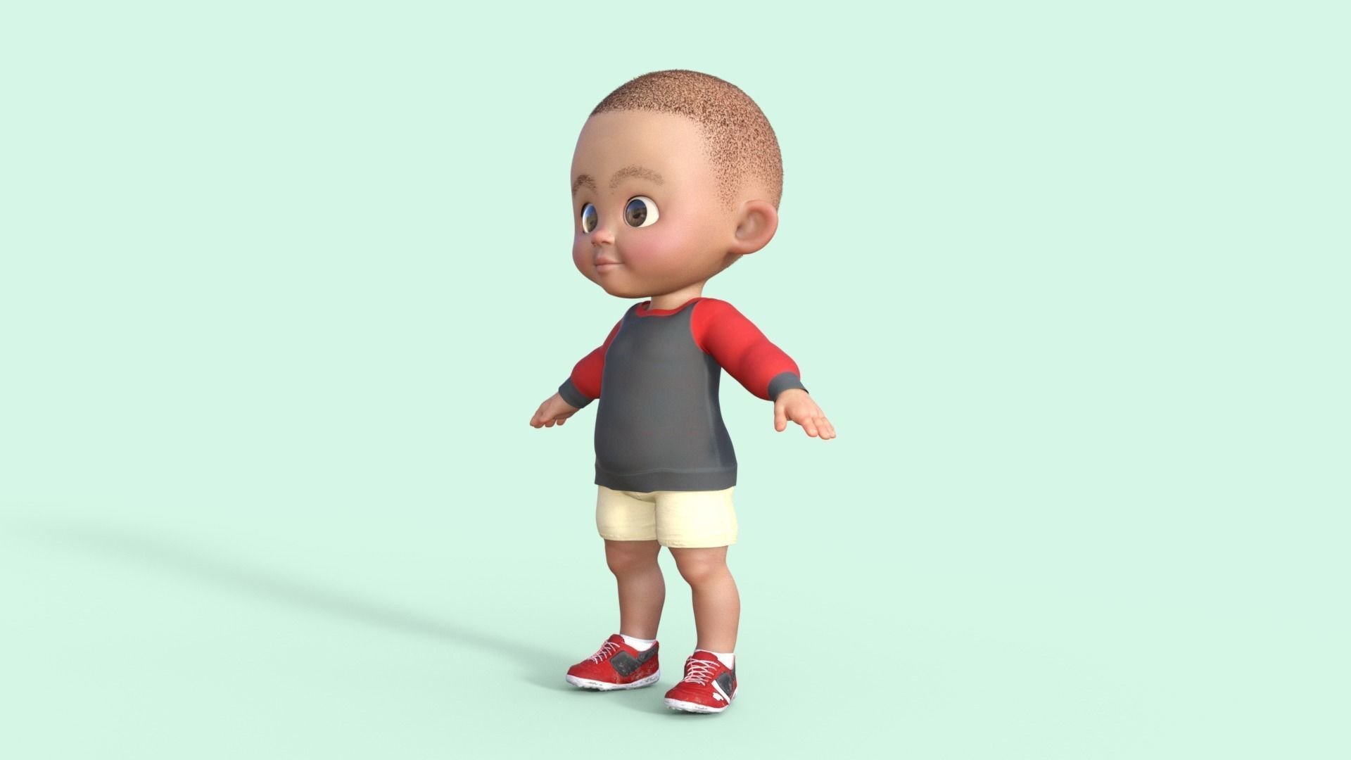 Cartoon Baby Rigged 3D model rigged | CGTrader