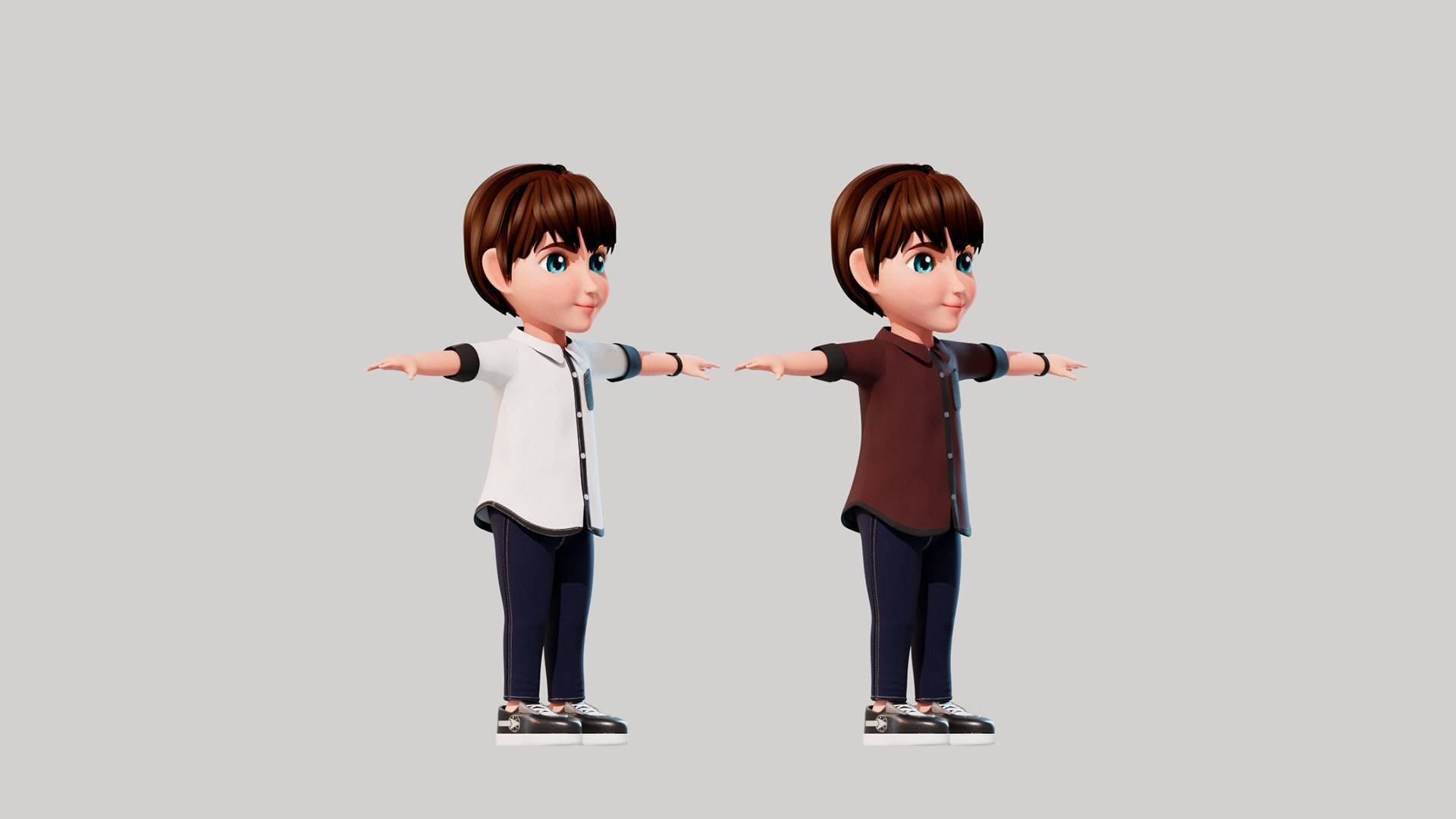 Cartoon Boy Sam 3D model | CGTrader