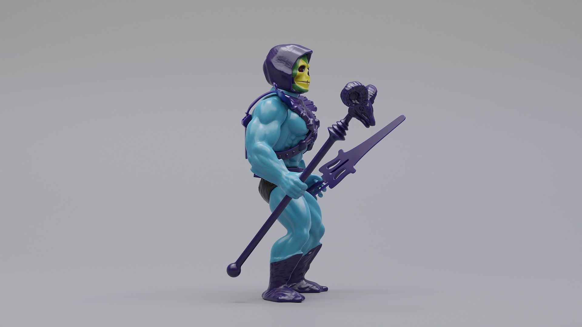 Skeletor Action Figure 3D model rigged | CGTrader