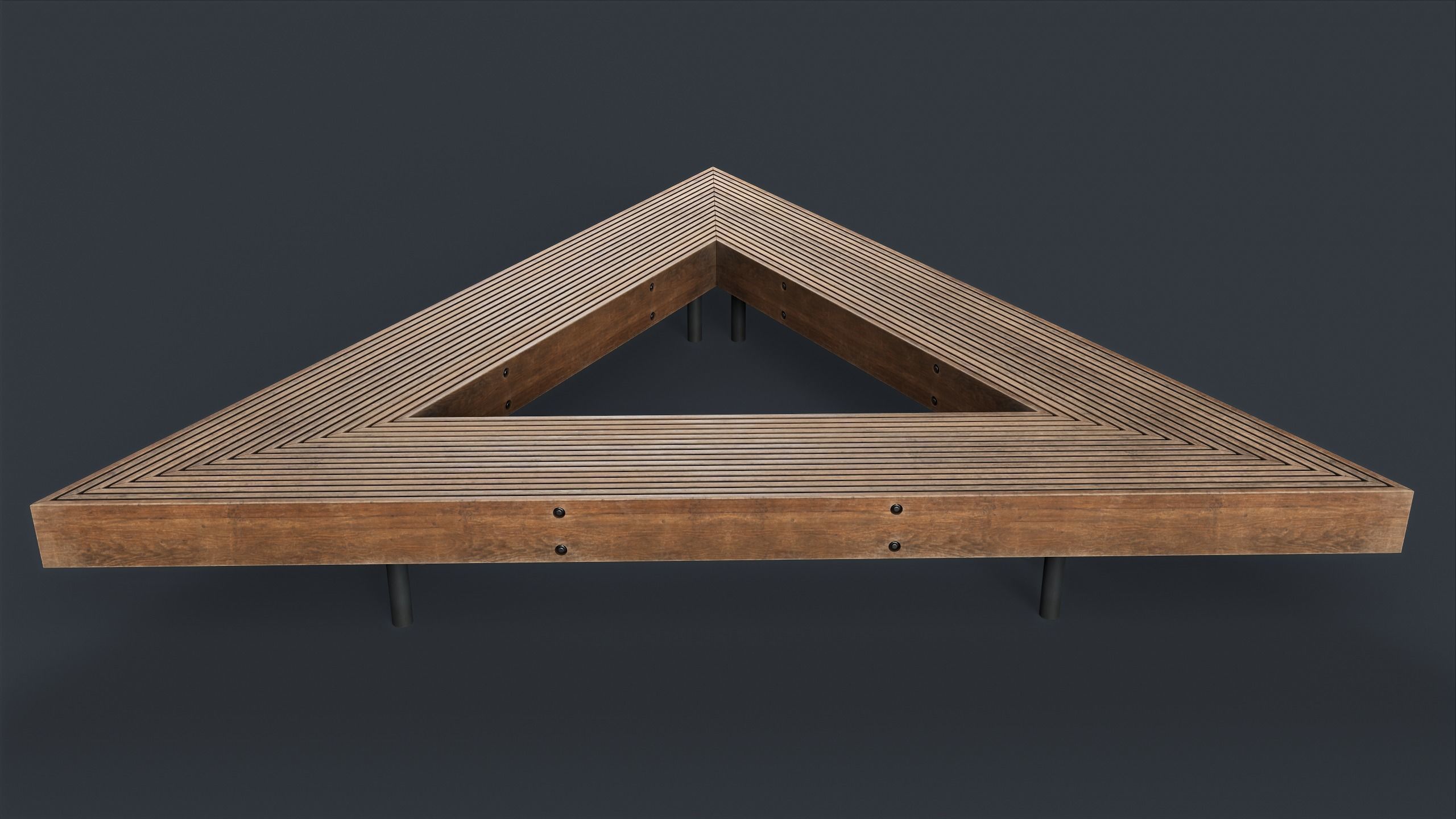 3D model Modern Outdoor Bench 57 PBR Game Ready VR / AR / low-poly ...