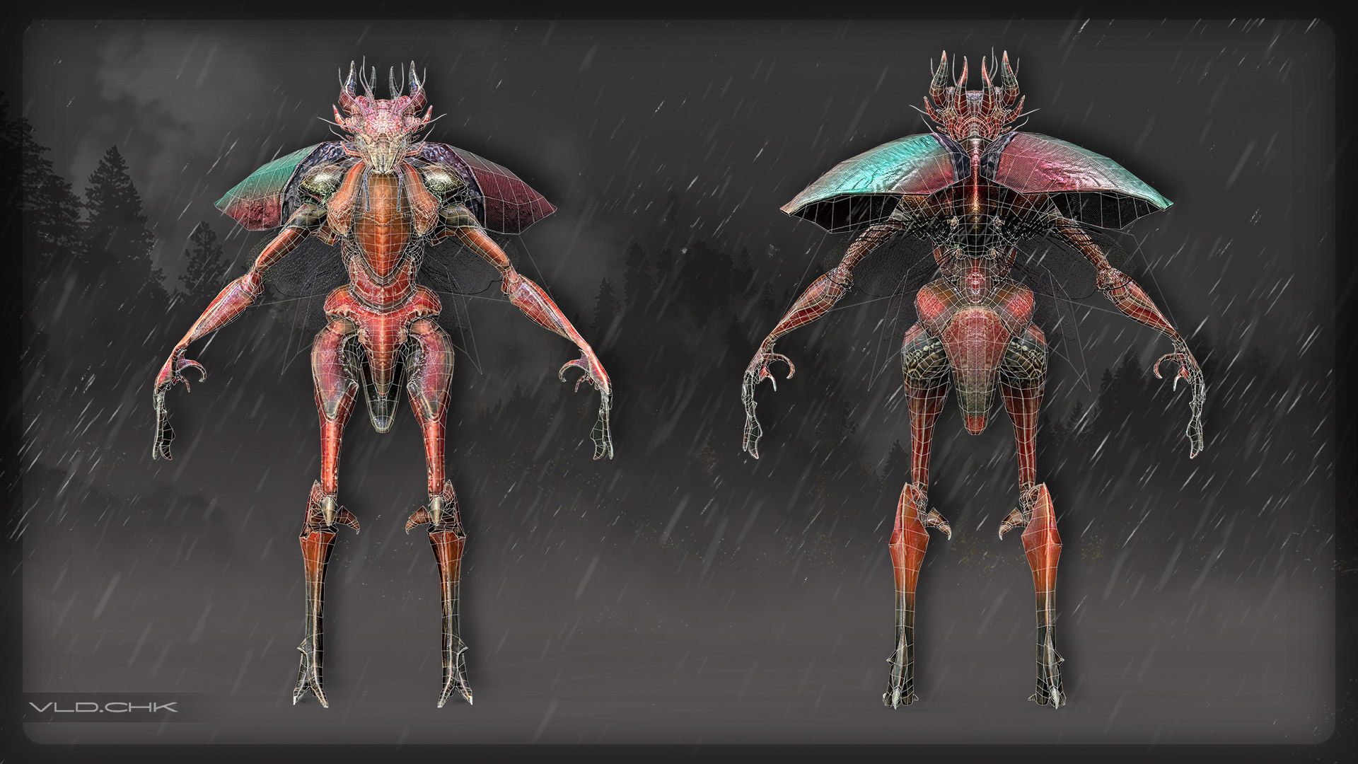 3D model Lizard - Demon Beetle VR / AR / low-poly | CGTrader