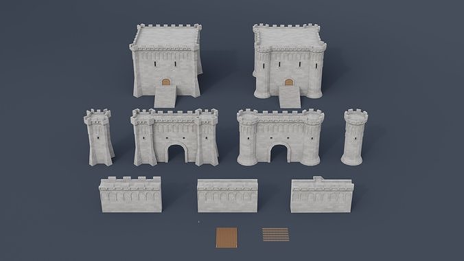 3D model Castle Asset Pack VR / AR / low-poly | CGTrader