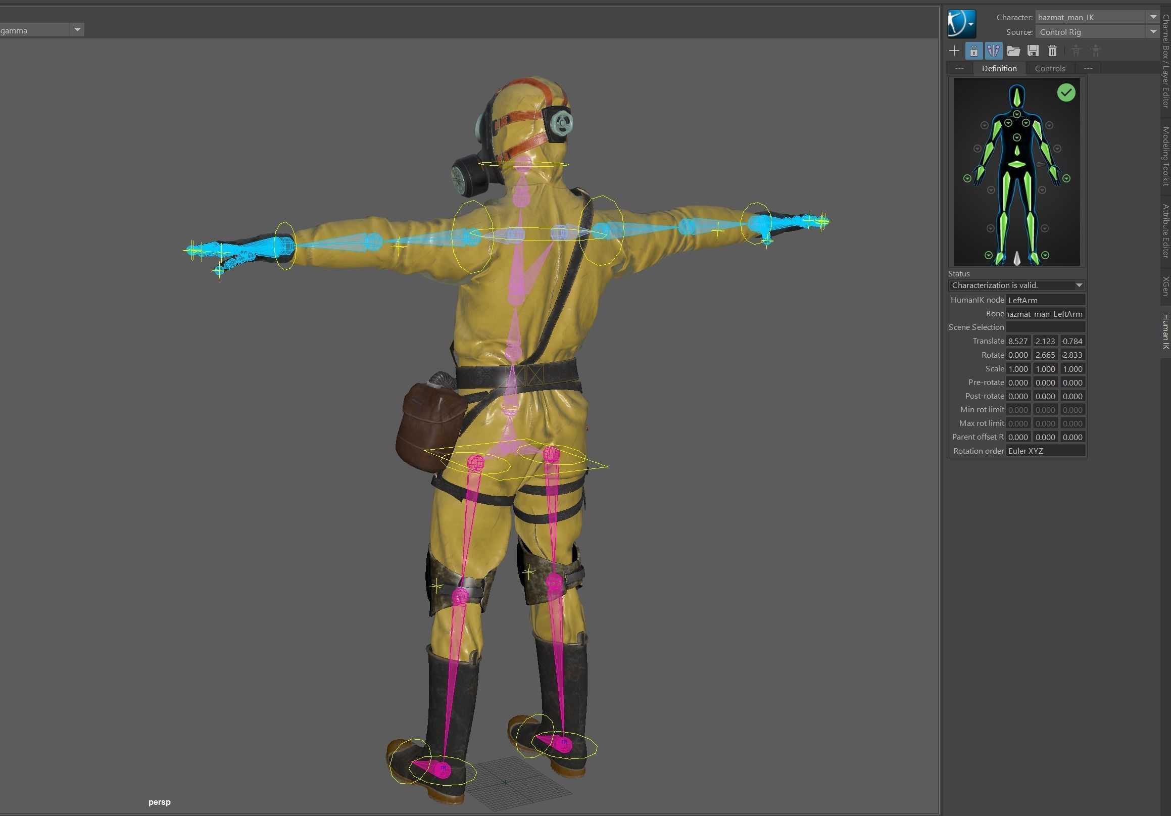 3D model Hazmat Suit Soldier with Rig VR / AR / low-poly | CGTrader