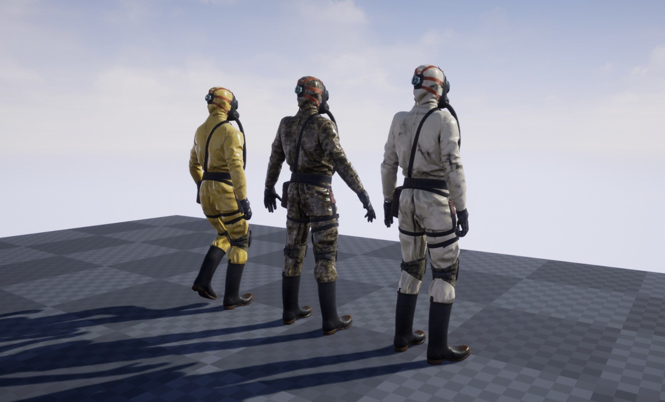 3D model Hazmat Suit Soldier with Rig VR / AR / low-poly | CGTrader
