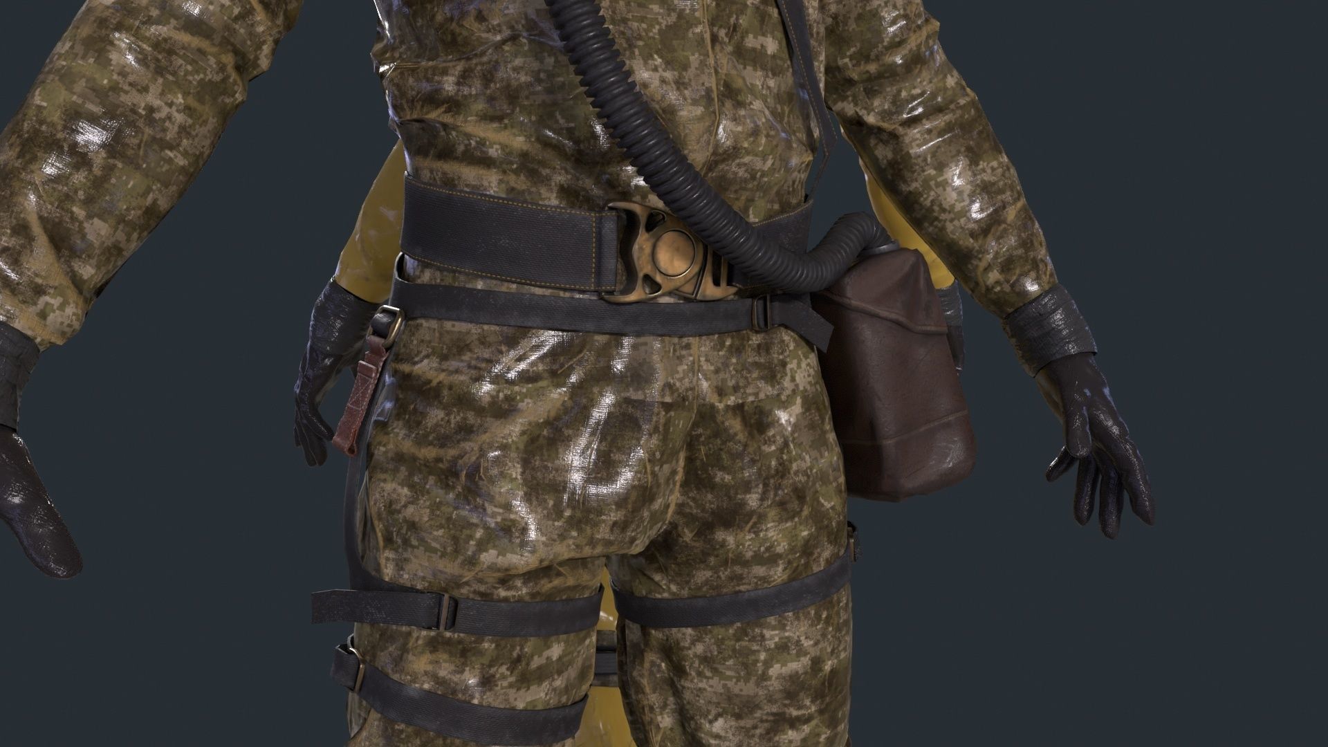 3D model Hazmat Suit Soldier with Rig VR / AR / low-poly | CGTrader