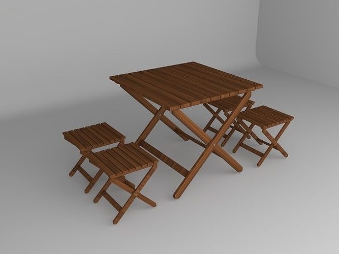 garden table 3D model | CGTrader