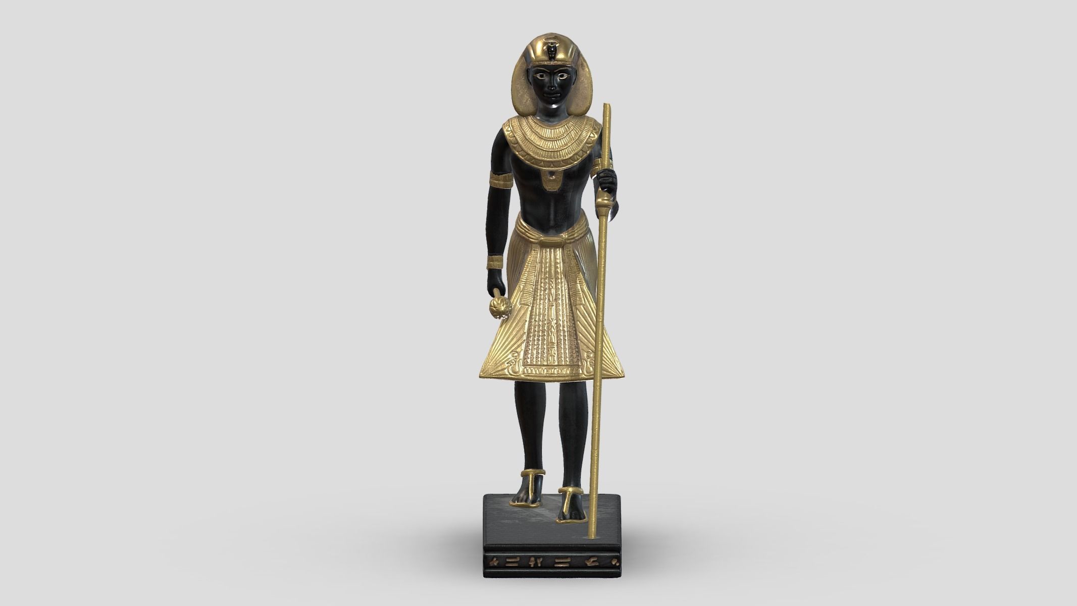 3D model Tutankhamun Pharaoh of the Egyptian Low Poly VR / AR / low ...