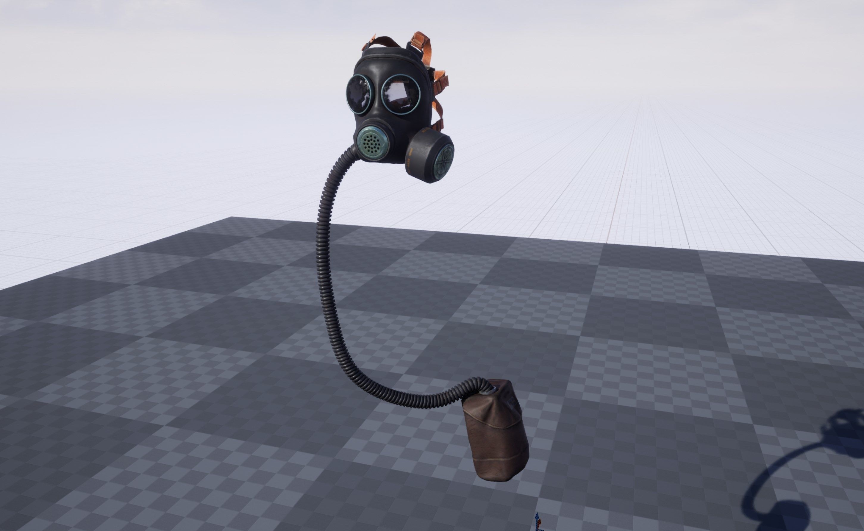 3D model Gas mask and tube game ready VR / AR / low-poly | CGTrader