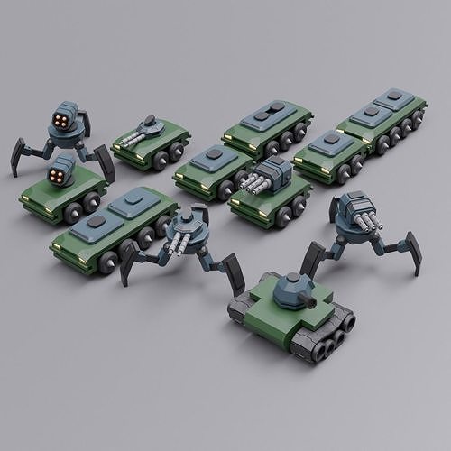 Mini tanks collection 3D model | CGTrader