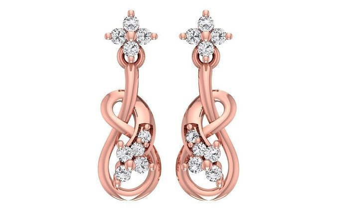 Women Diamond Earrings 3dm STL OBJ FBX Renders Details 3D model 3D ...