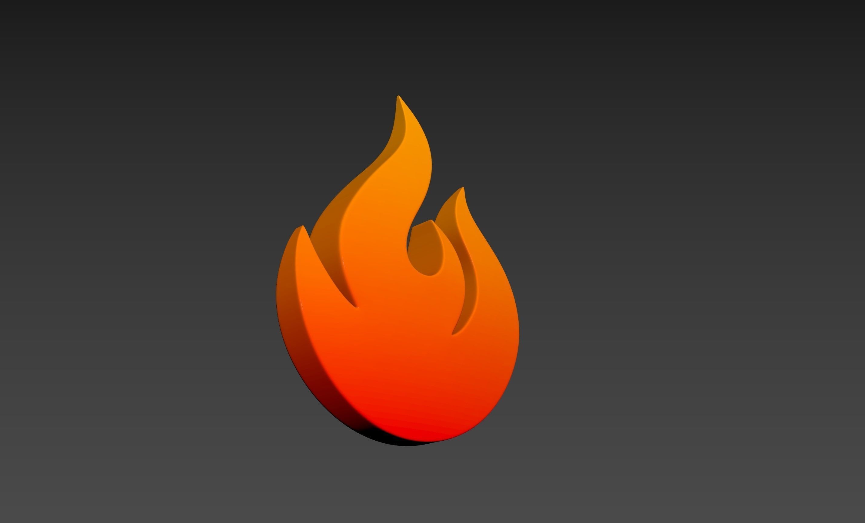 Symbol004 Flame 3D model | CGTrader