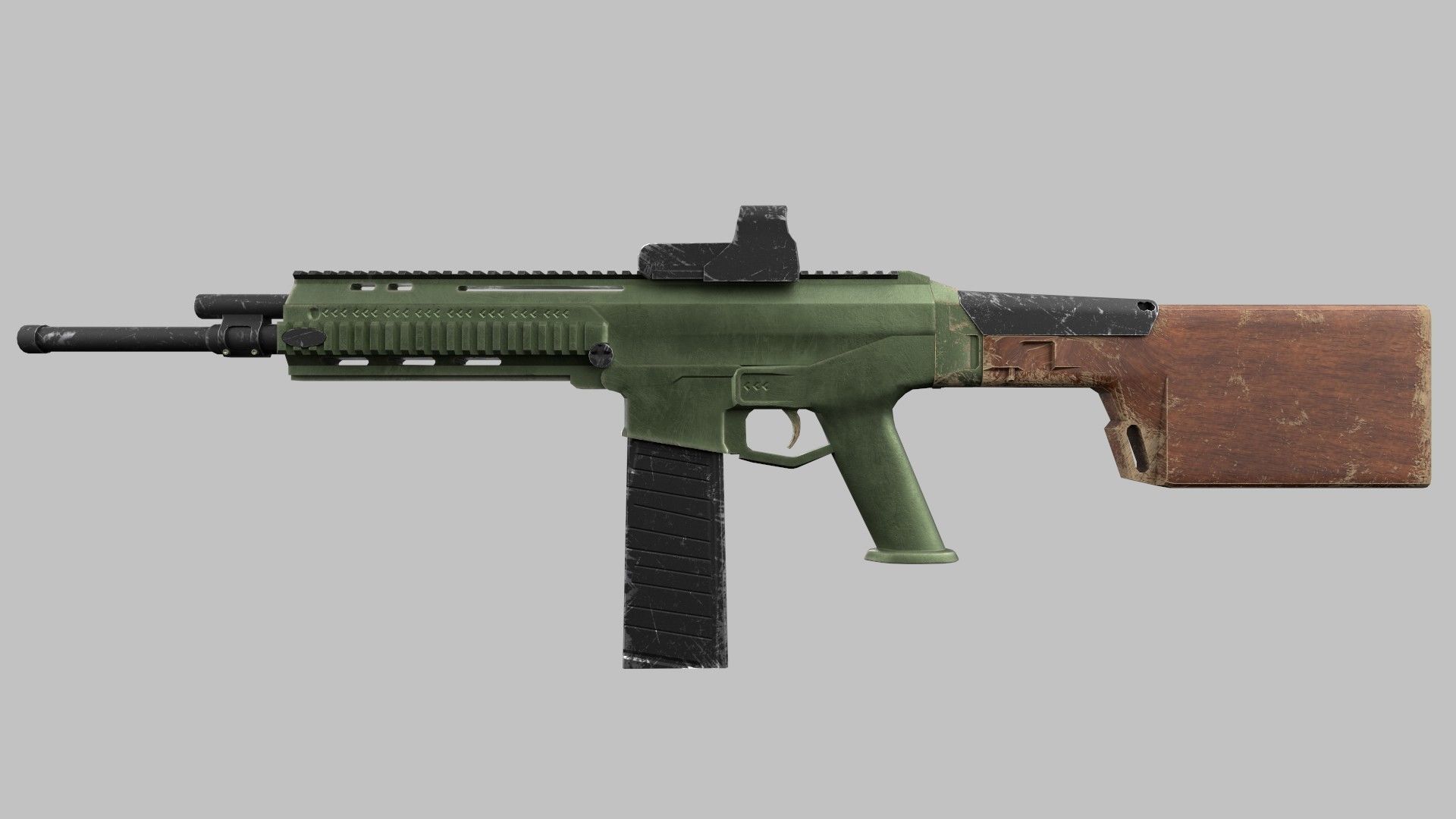 3D model Assault rifle VR / AR / low-poly | CGTrader