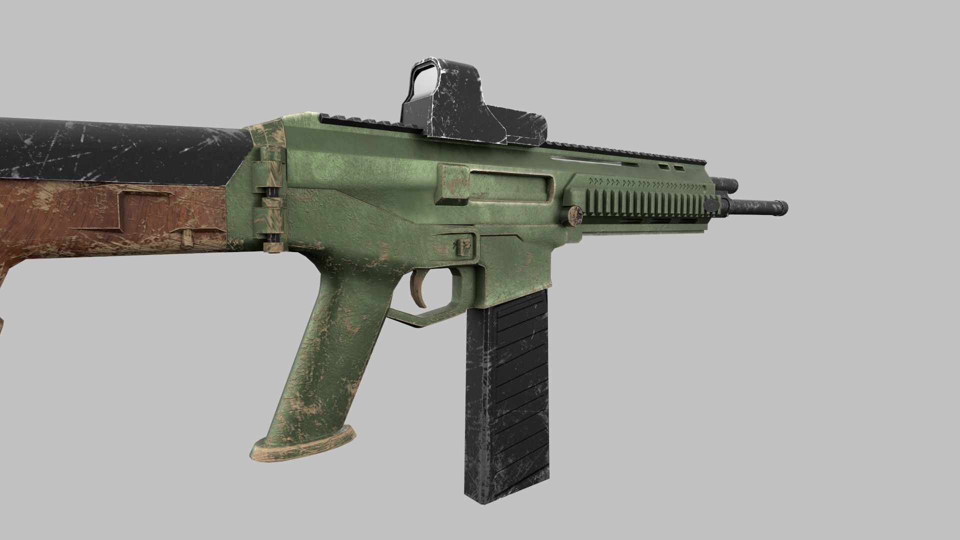 3D model Assault rifle VR / AR / low-poly | CGTrader