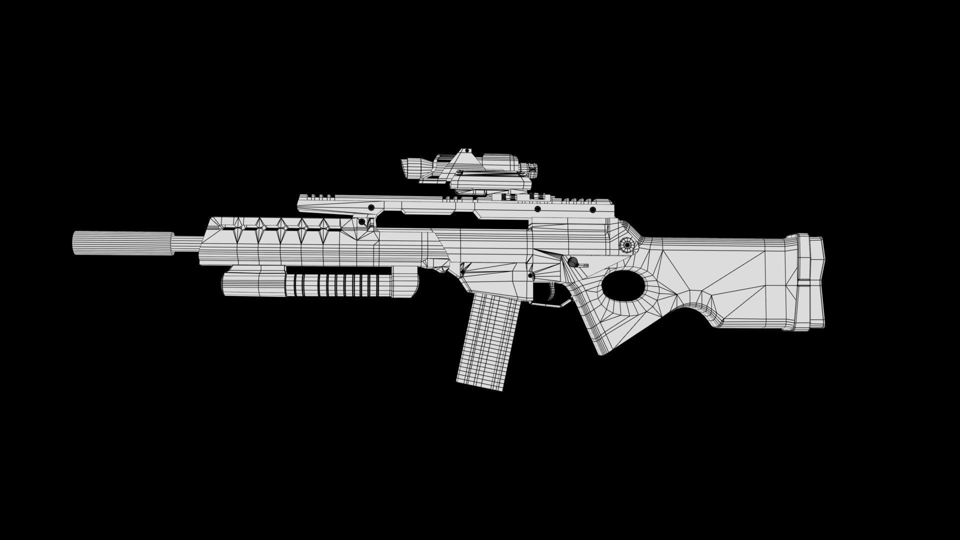 3D model Assault rifle VR / AR / low-poly | CGTrader