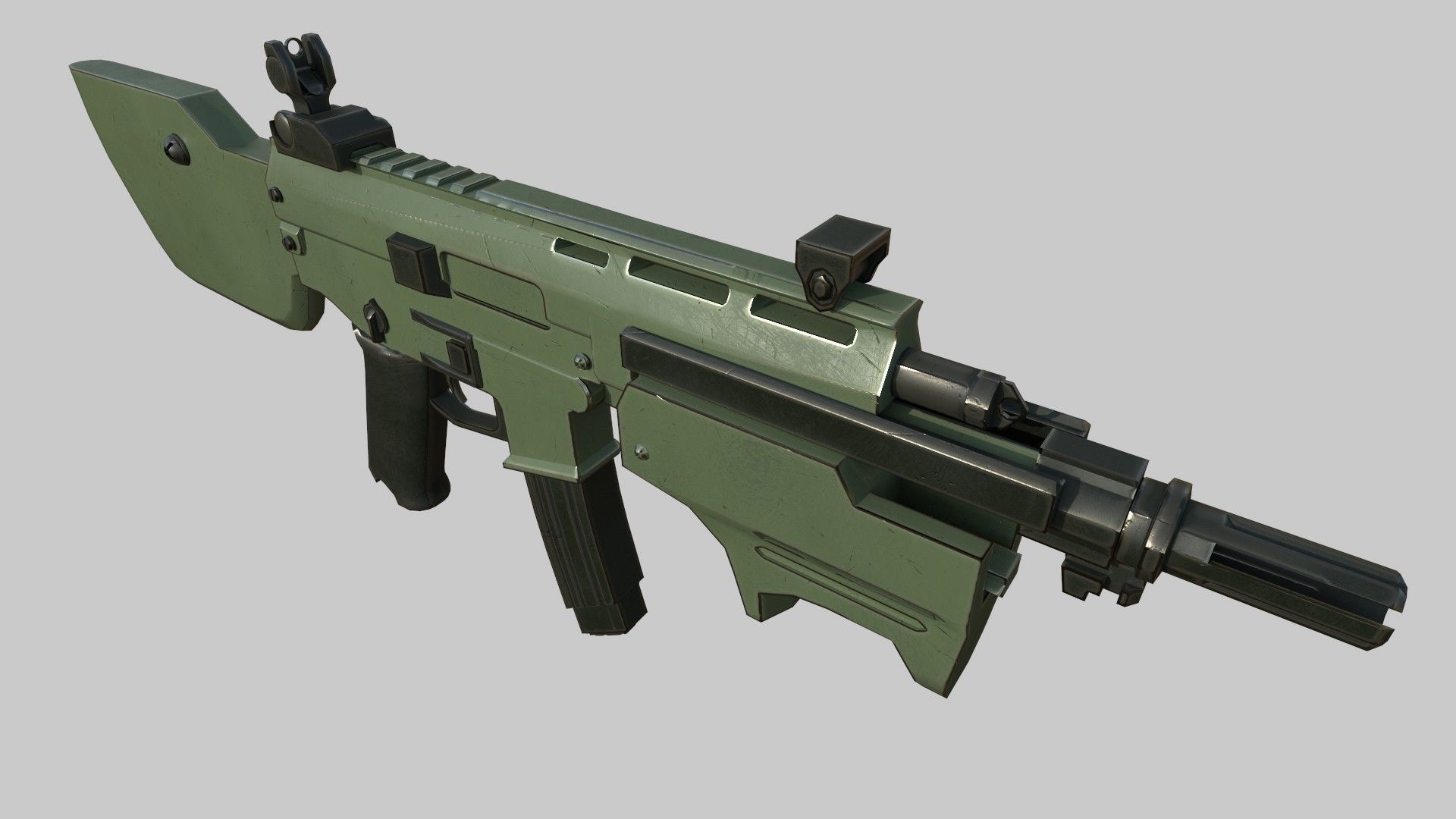 3D model Assault rifle VR / AR / low-poly | CGTrader