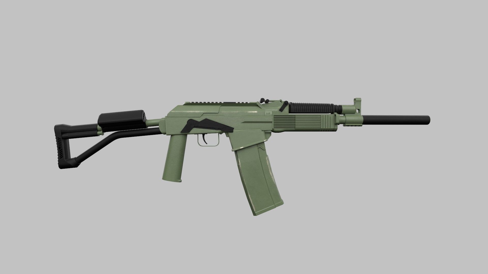 3D model Assault rifle VR / AR / low-poly | CGTrader