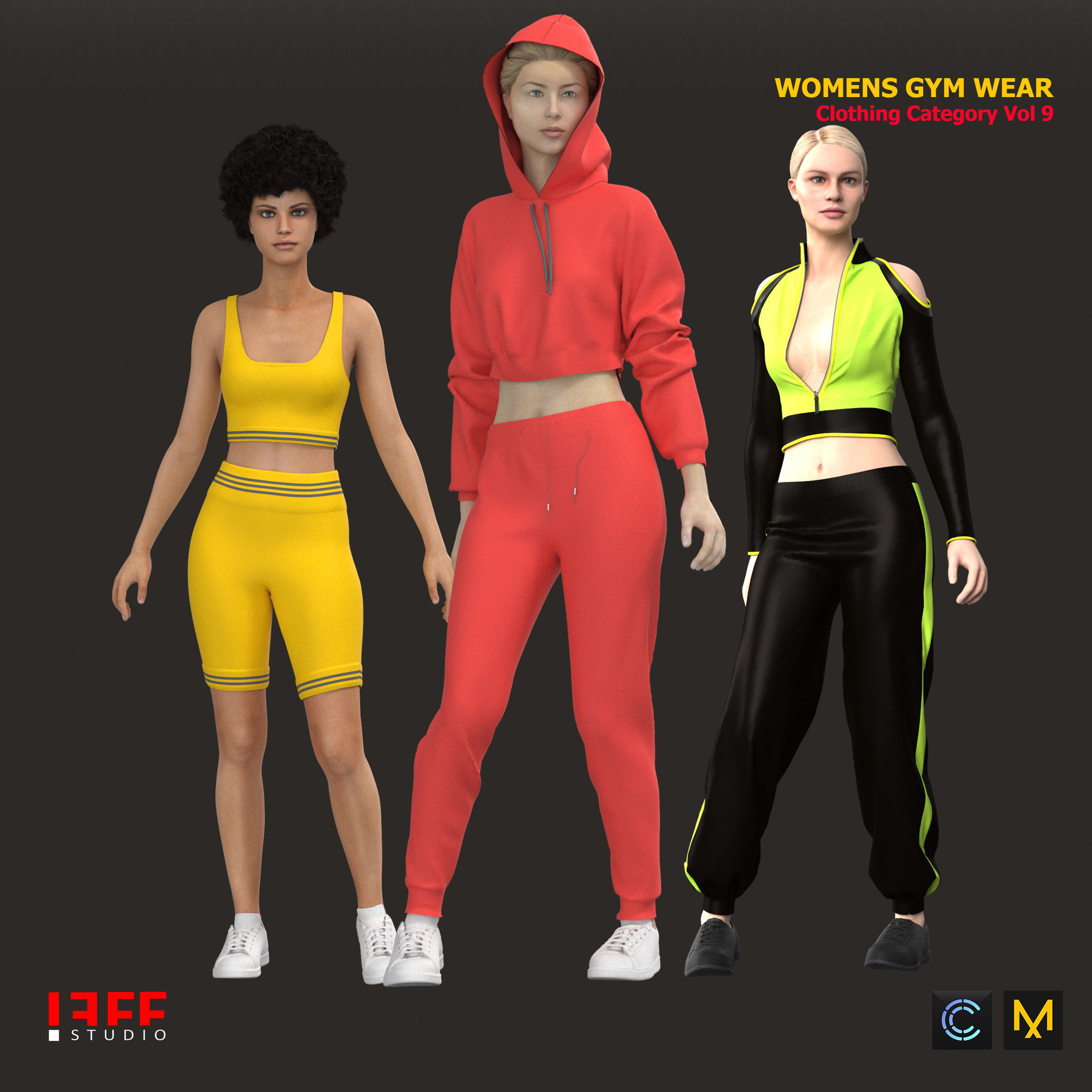 3D model WOMEN GYM WEAR VOL 9 VR / AR / low-poly | CGTrader