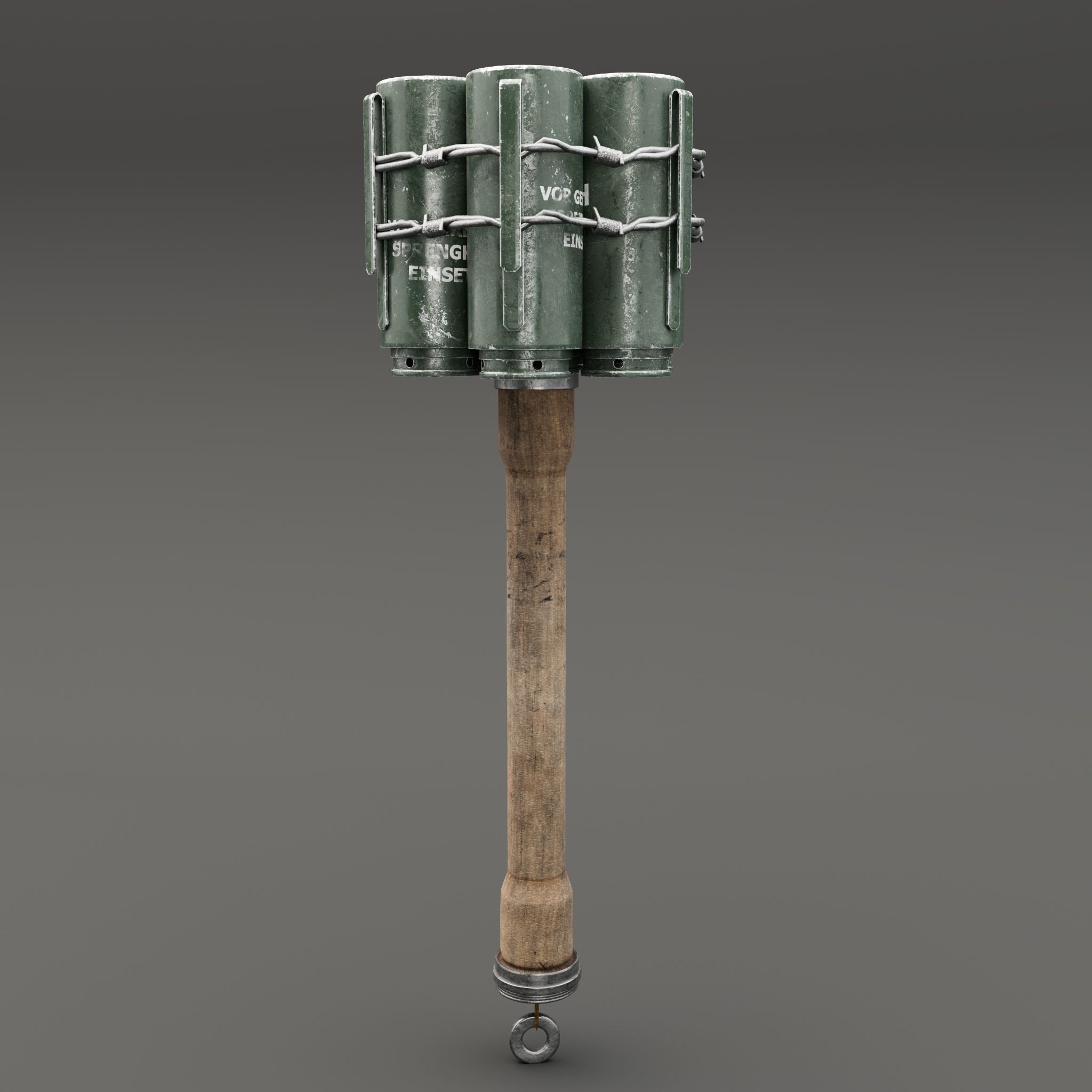 Anti-Tank Grenade shaded Maya 3D model | CGTrader