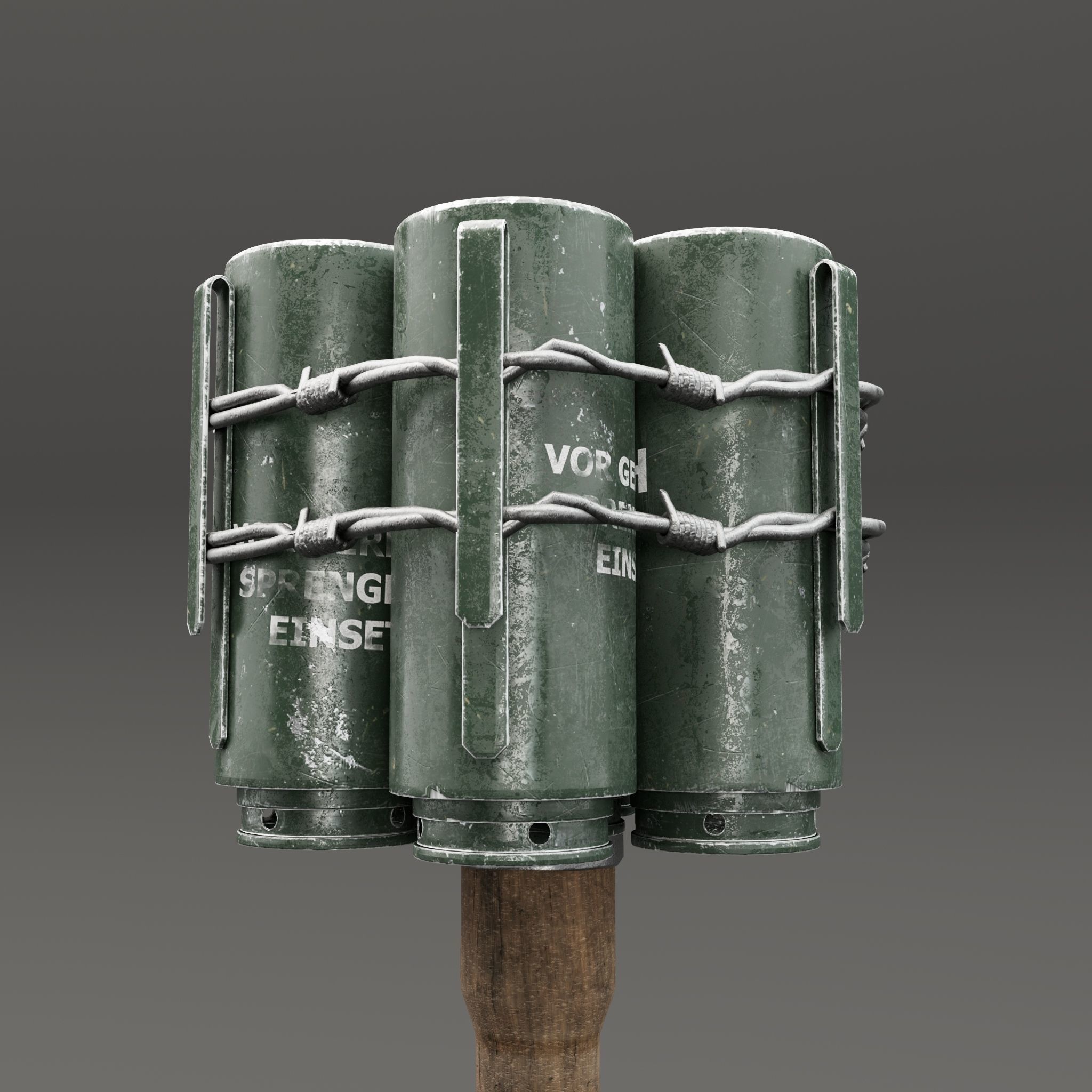 Anti-Tank Grenade shaded Maya 3D model | CGTrader