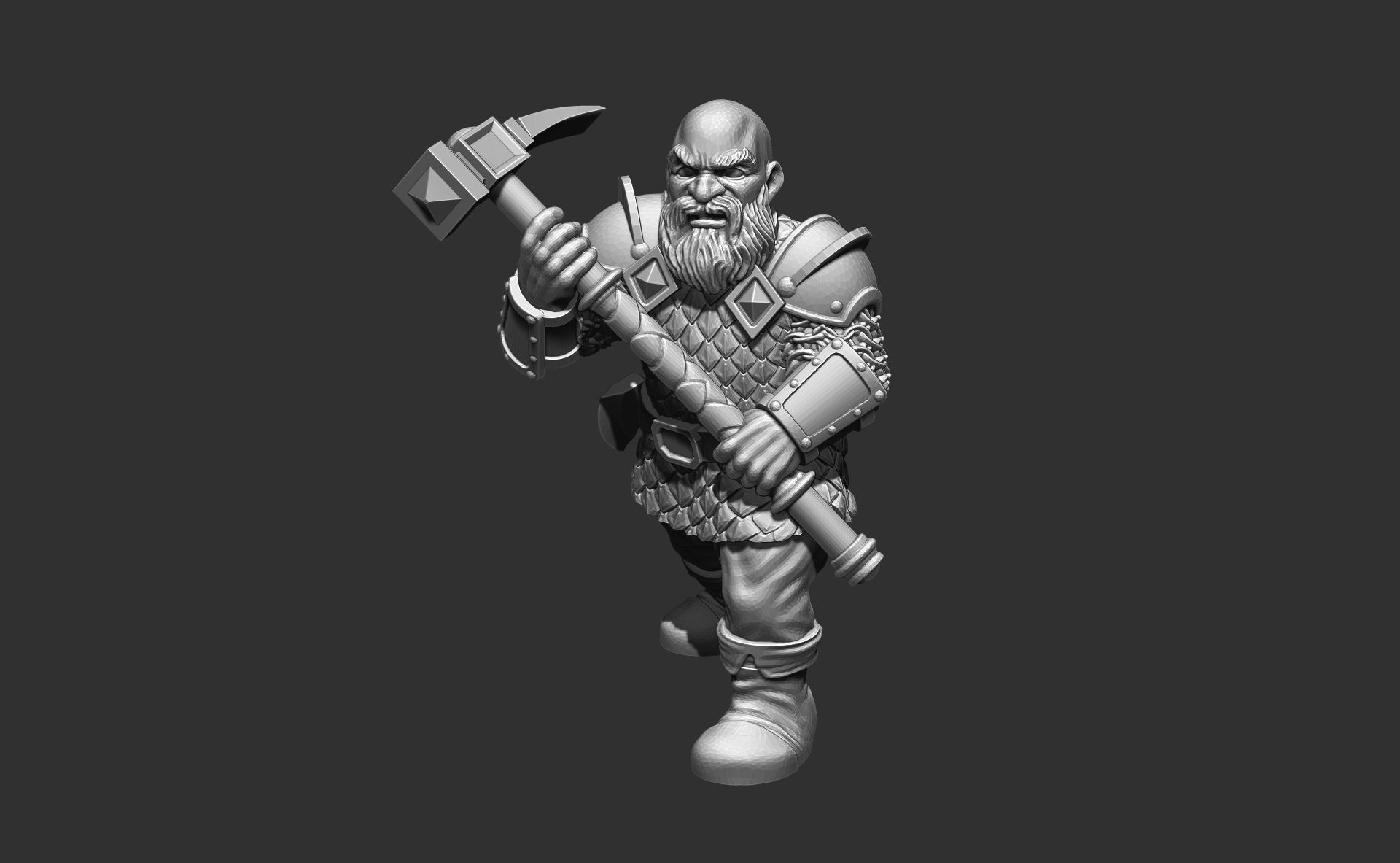 Dwarves Warriors Set1 3D Print Model 3D model 3D printable | CGTrader