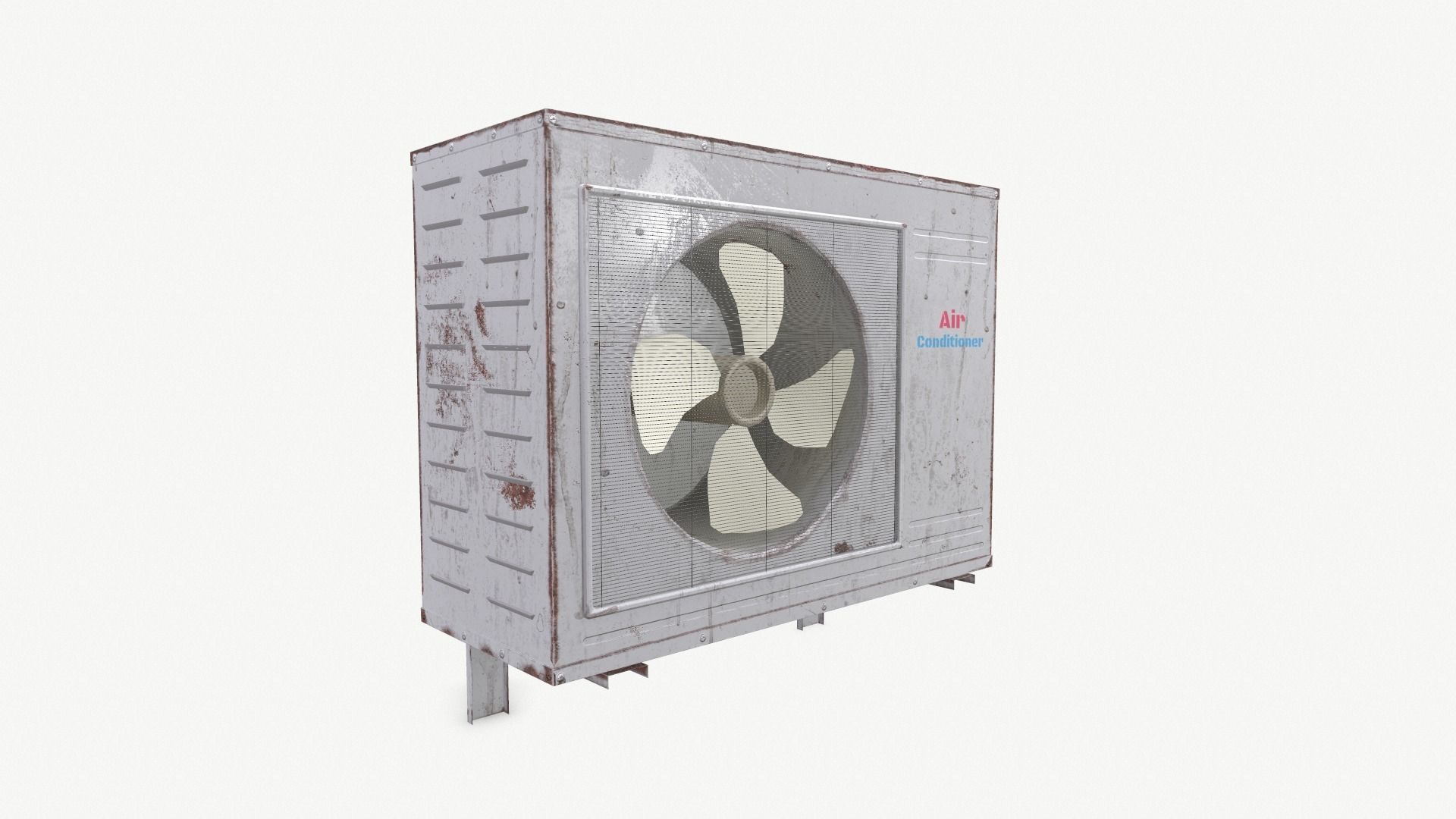 3D model Satellite Lantern Balcony Electricity box Air Conditioner VR ...