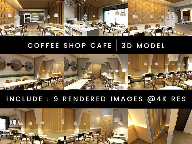 Coffee Shop Cafe 3D model | CGTrader