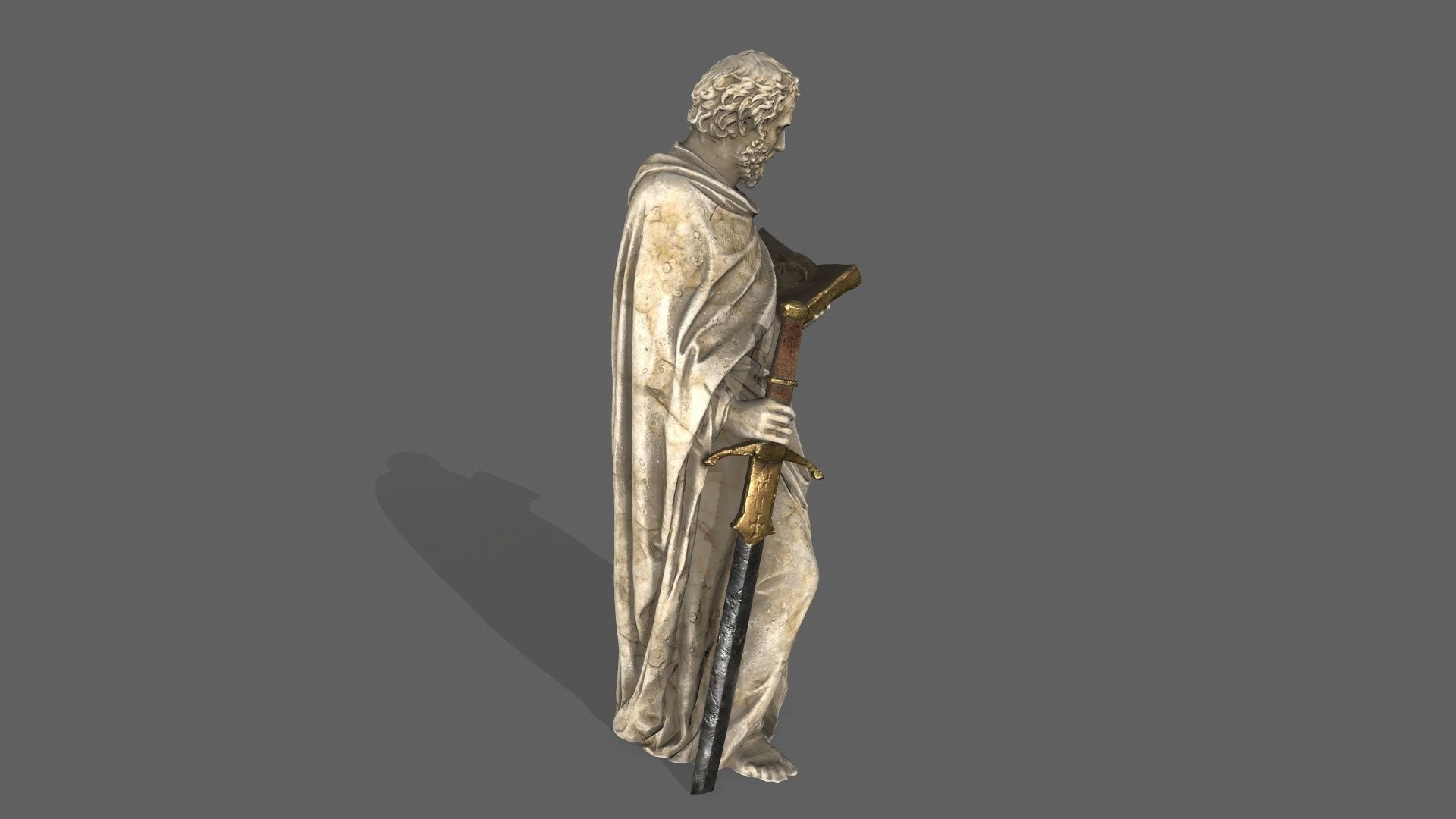 3D model Old Man Statue VR / AR / low-poly | CGTrader