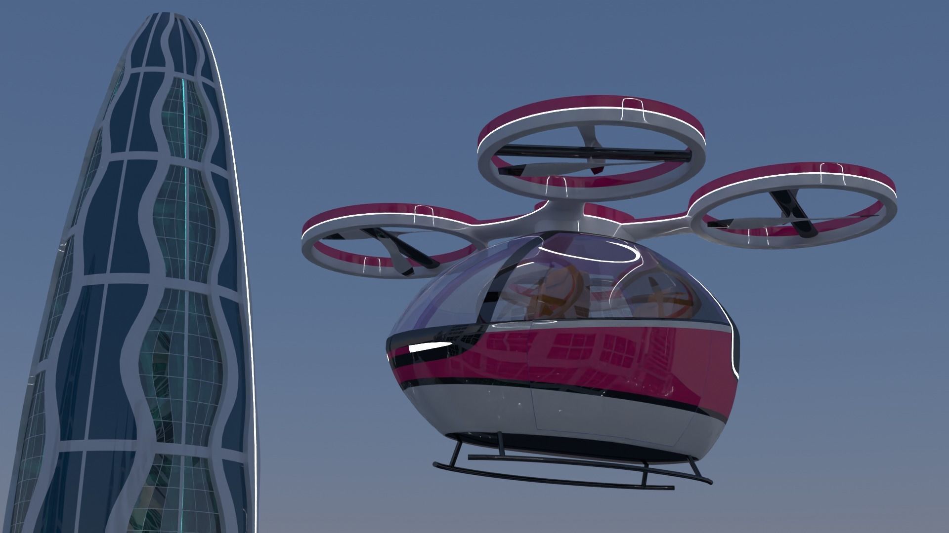 Future city with monorail 3D model | CGTrader