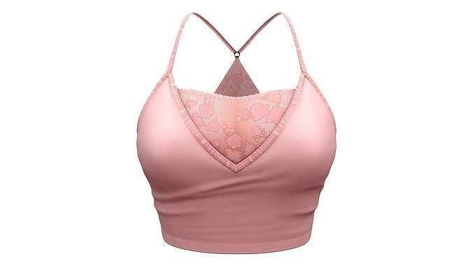 3D model Cross Back Lace Chest Body Top VR / AR / low-poly | CGTrader