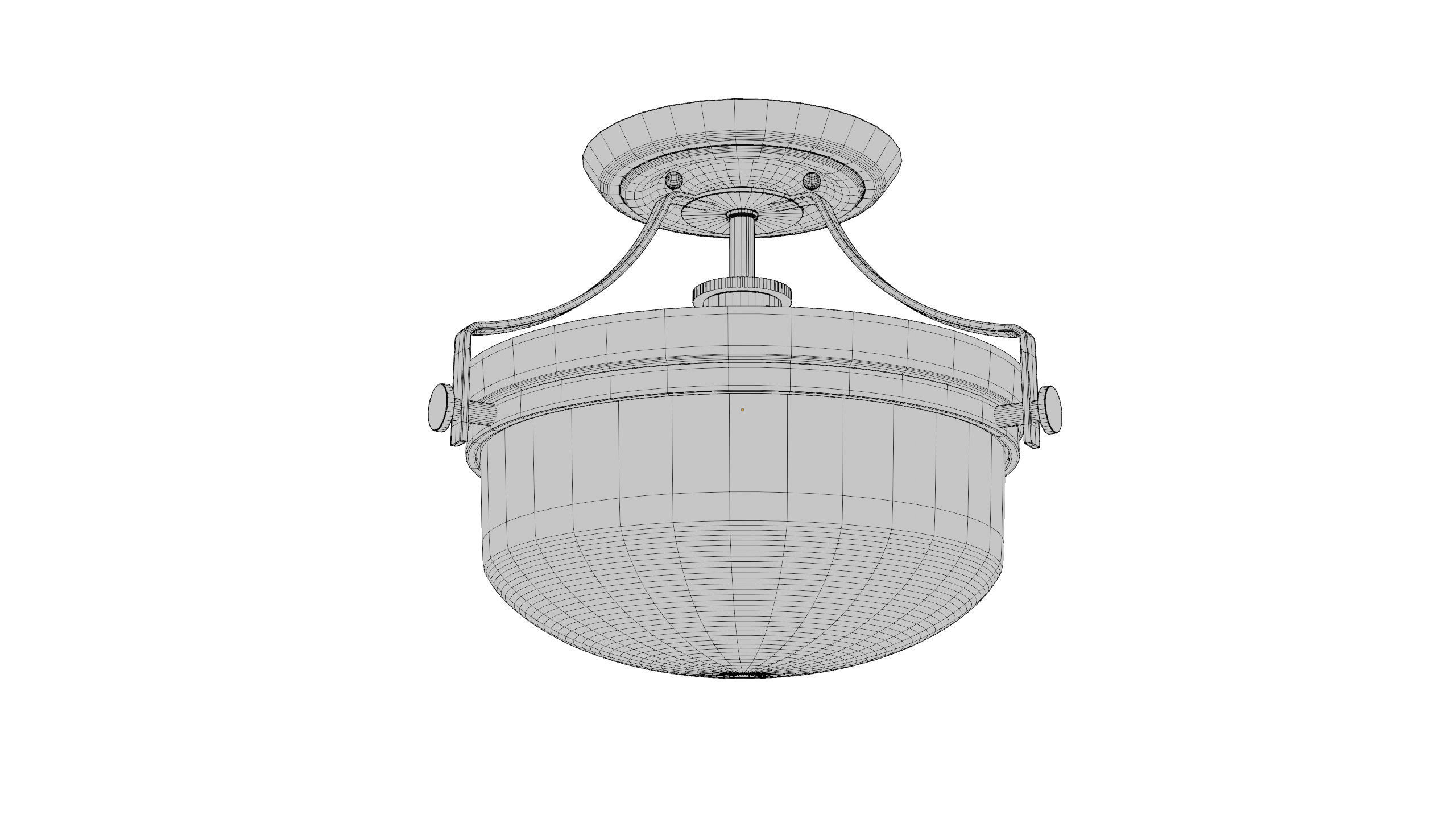 Kira Home Zurich 12 inch Rustic Farmhouse Ceiling Light 3D model | CGTrader