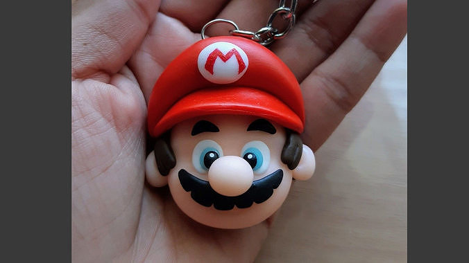 Super Mario keychain 3D model 3D printable | CGTrader