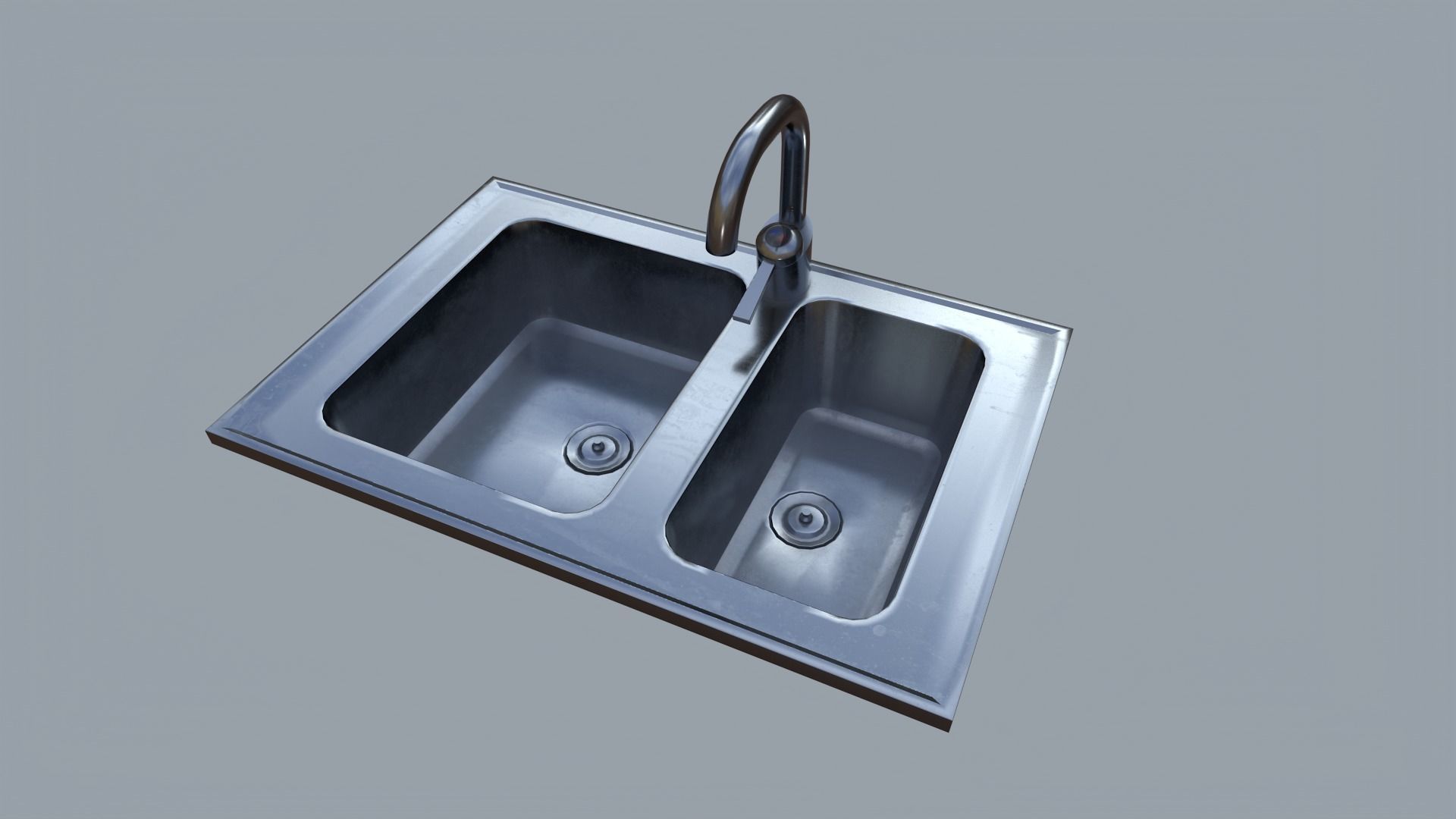 3D model Kitchen Sink - 3 Versions - Low Poly 3D Model VR / AR / low ...