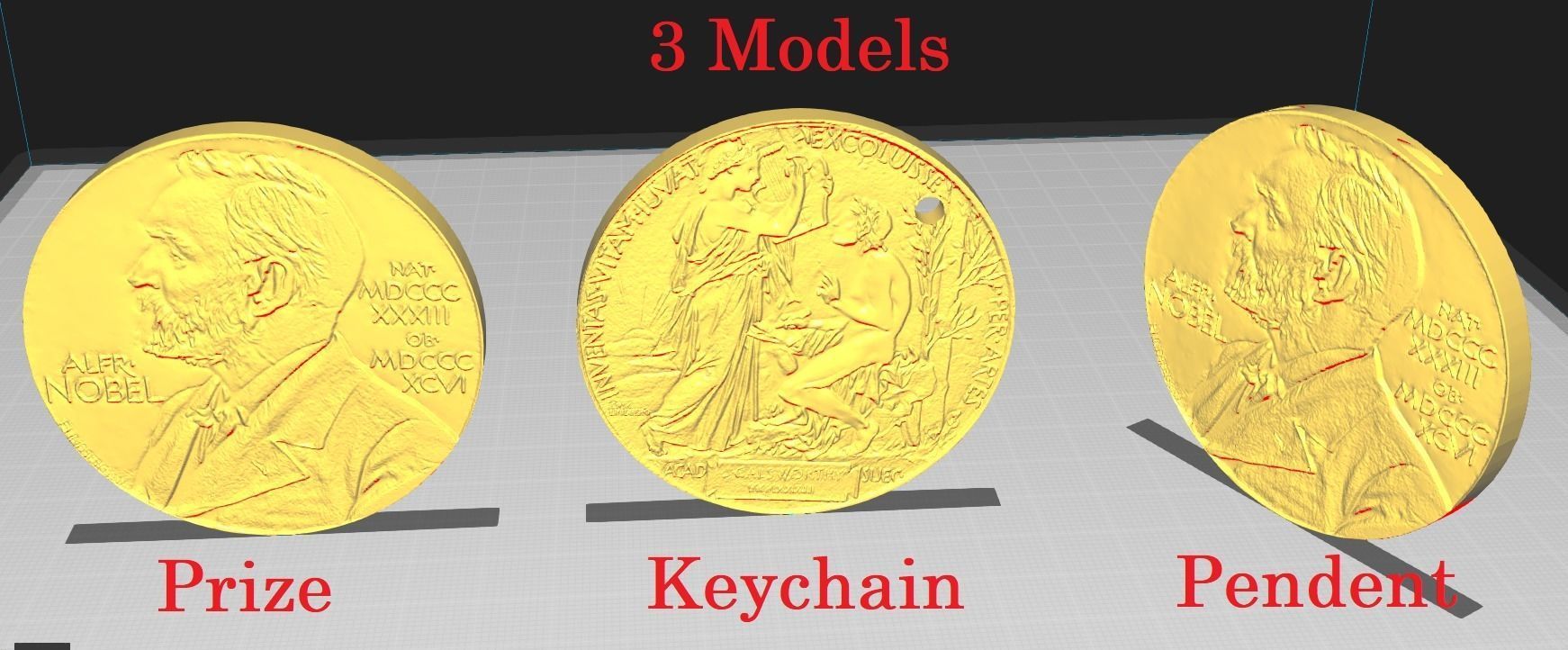 Nobel Prize 3D model 3D printable | CGTrader